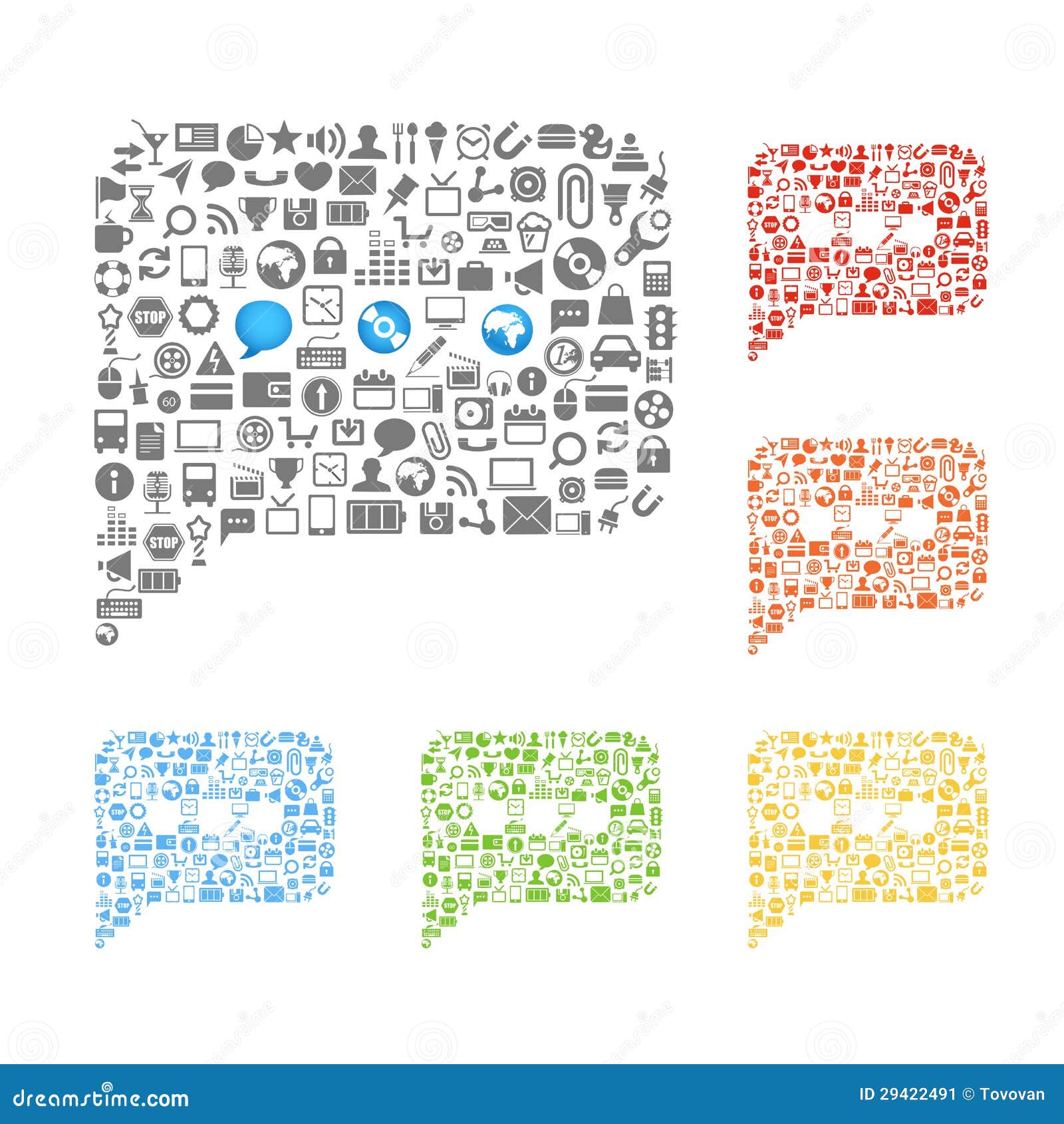 Abstract talking clouds stock vector. Illustration of communication ...