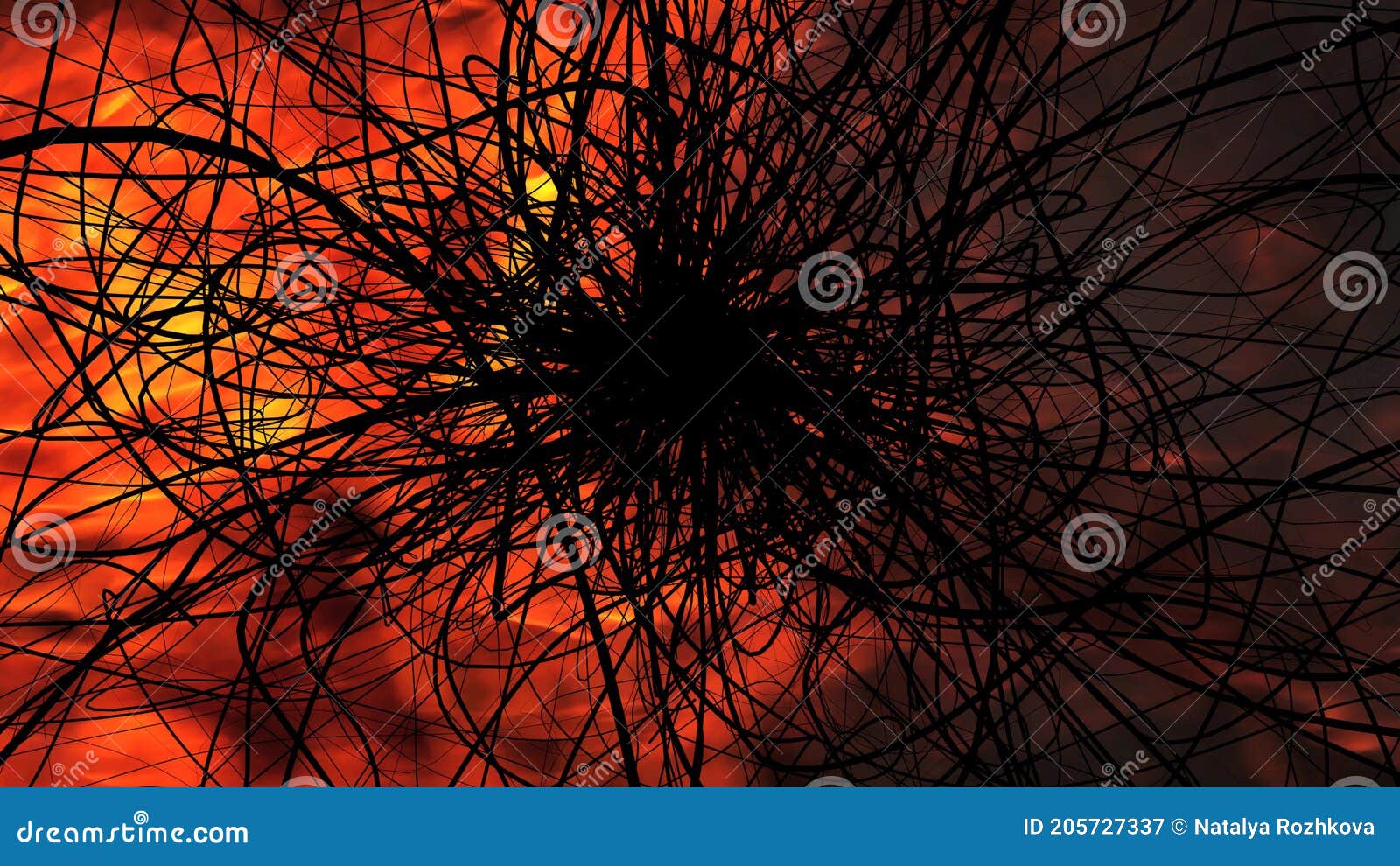 A Creepy Creature with Snake Tentacles. Stock Image - Image of demon ...