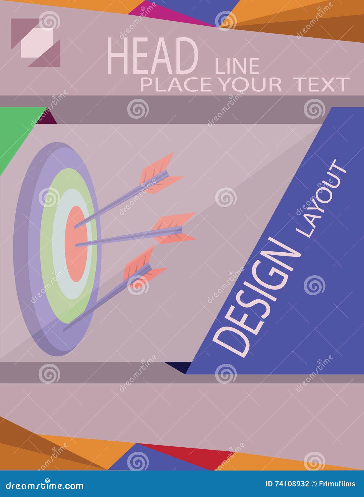 Abstract Target with Arrows for Infographic, Template for Cycle Diagram ...