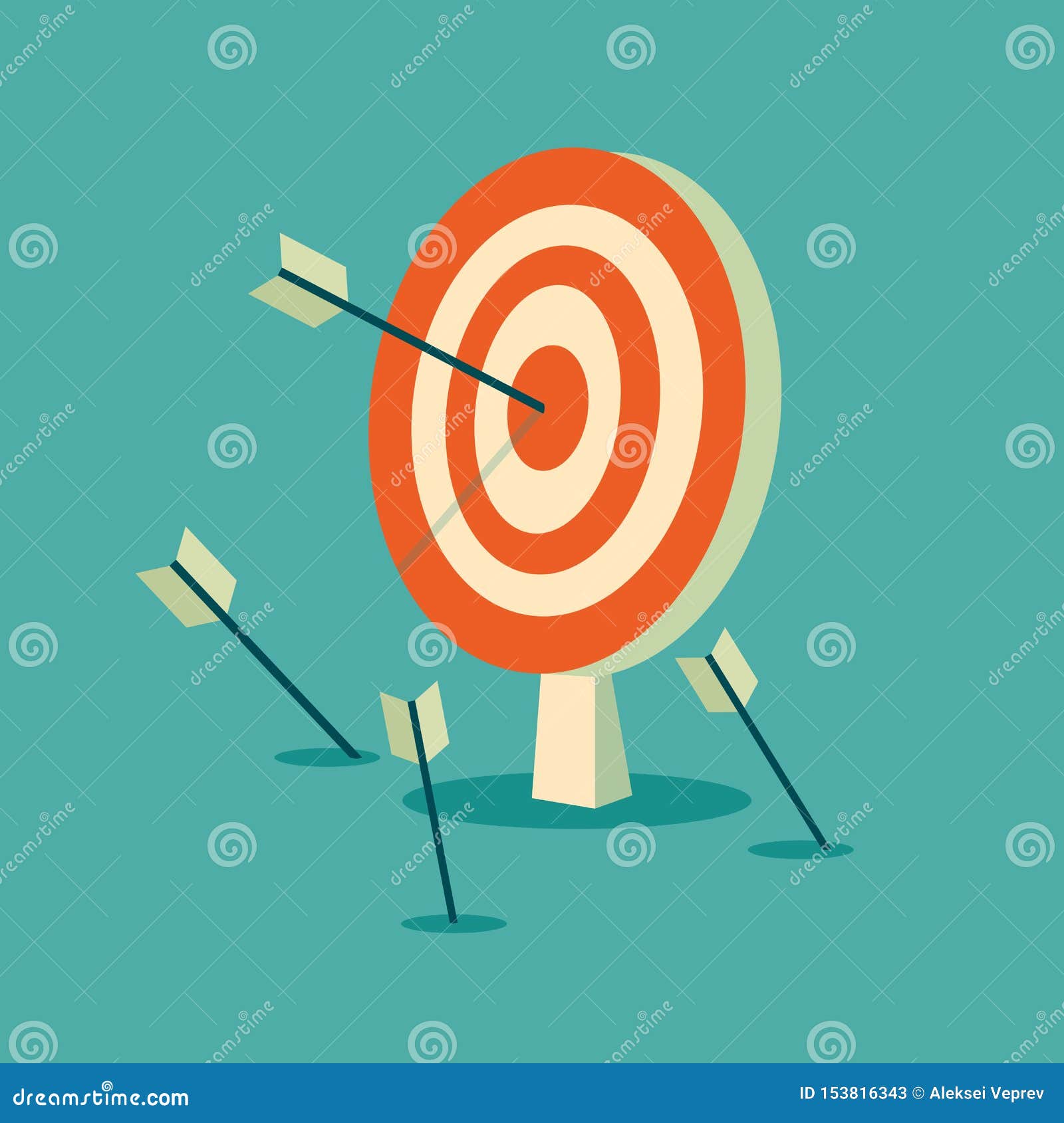 Abstract Target Flat Design Icon Illustration Stock Vector ...