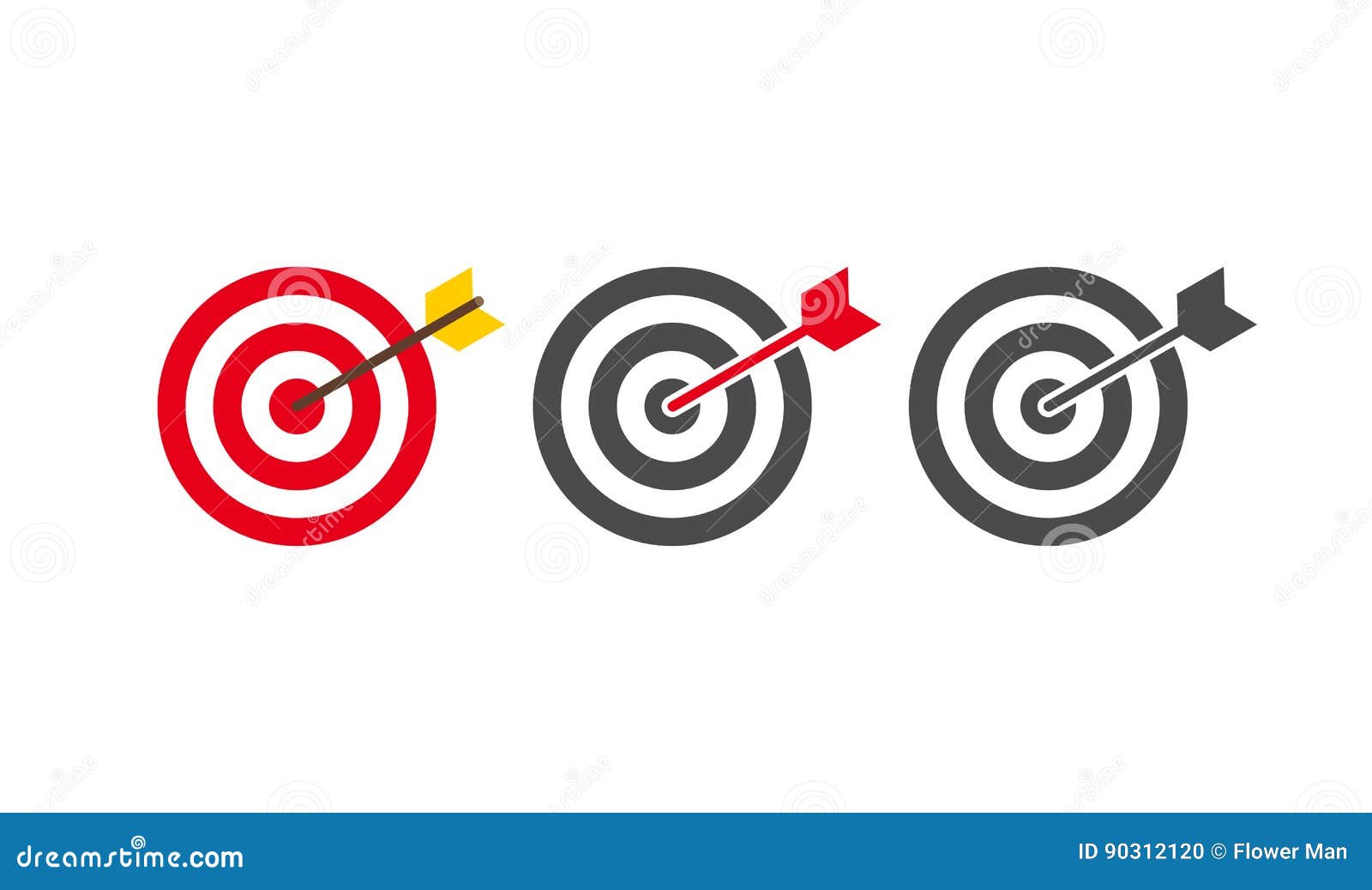 Abstract Target Flat Design Icon Illustration Stock Vector ...