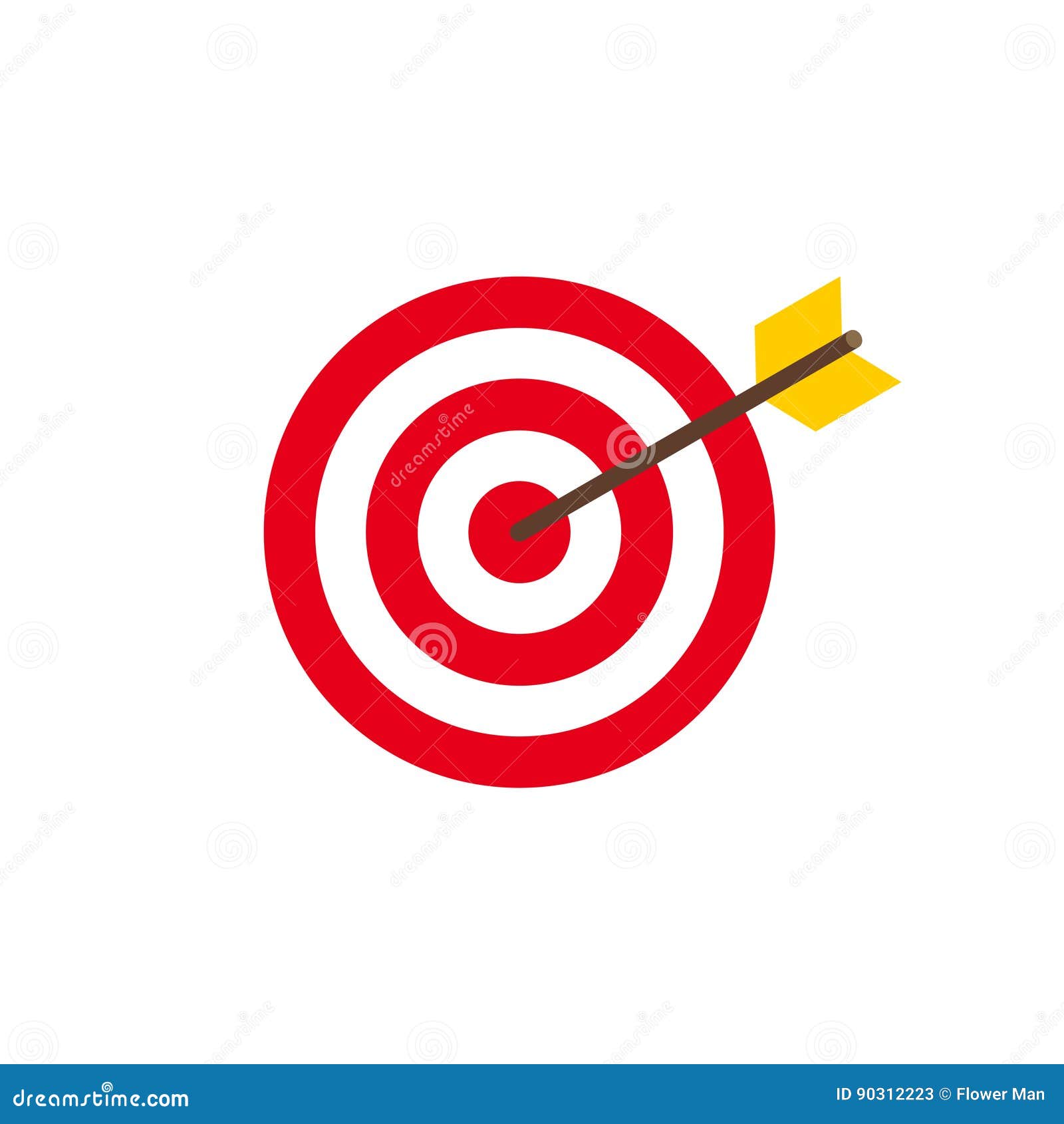 Abstract Target Flat Design Icon Illustration Stock Vector ...
