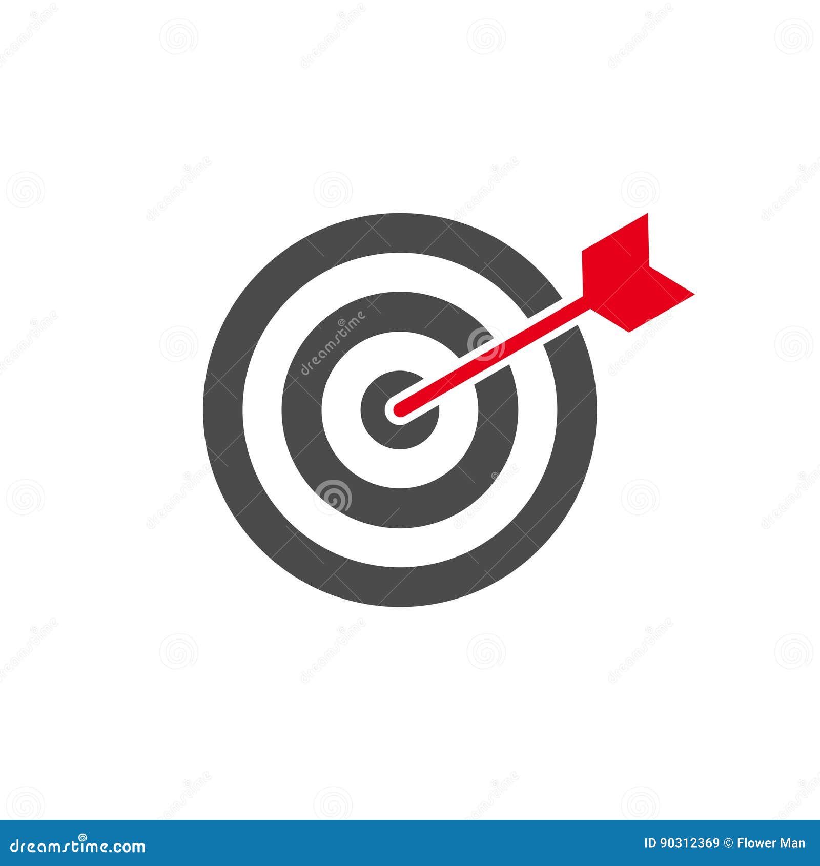 Abstract Target Flat Design Icon Illustration Stock Vector ...