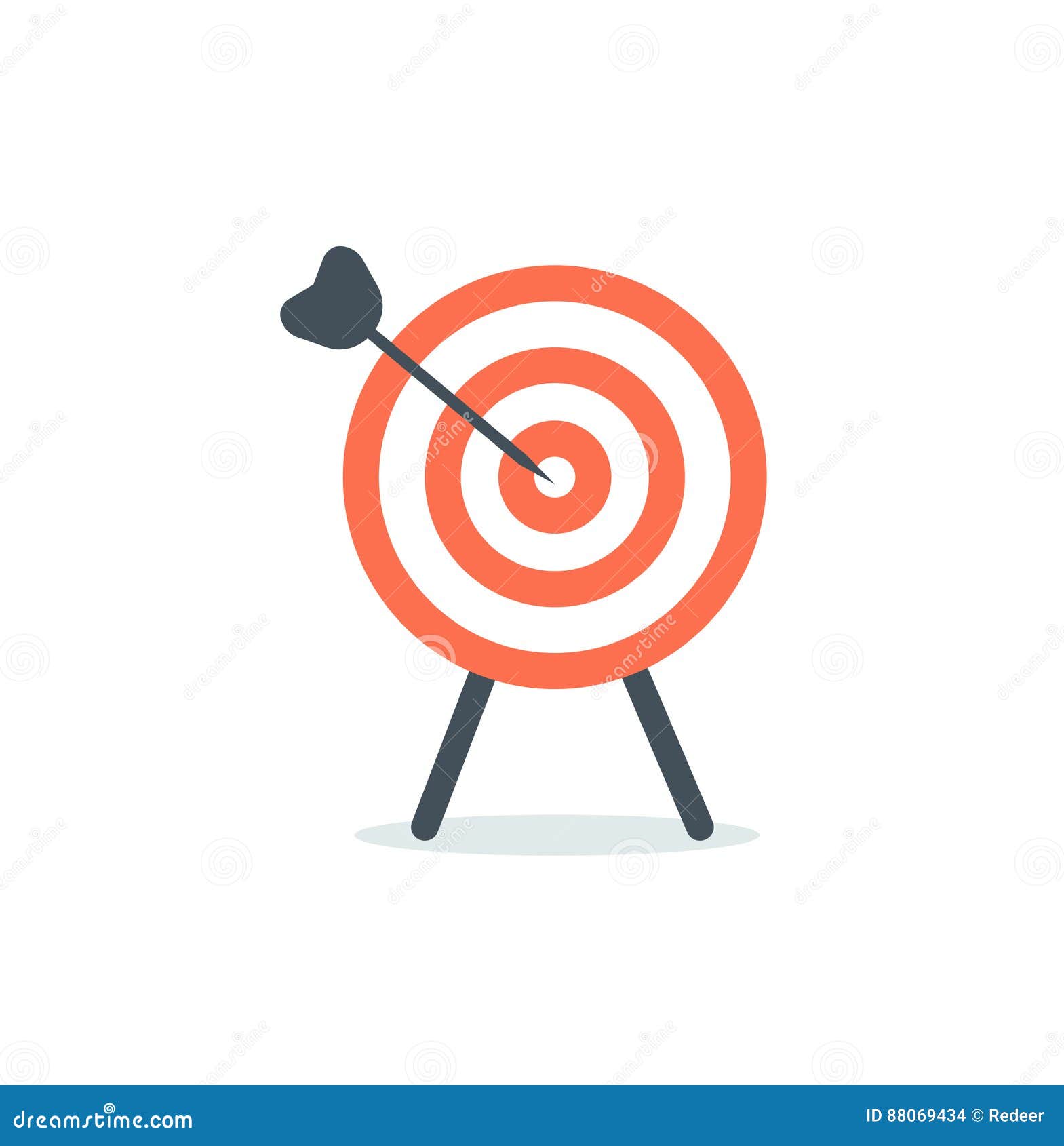 Abstract Target Icon. Flat Design Illustration. Stock Illustration ...