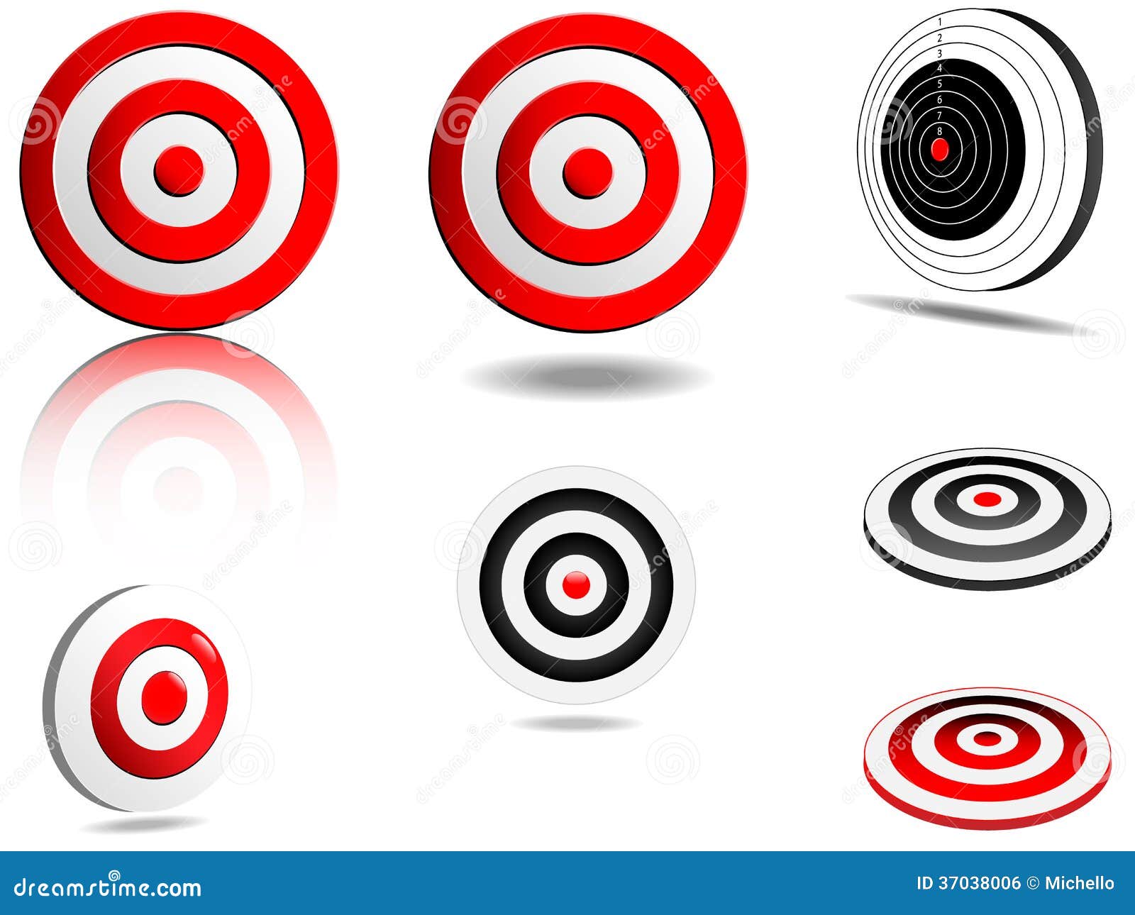 Abstract targets set stock vector. Illustration of goal - 37038006