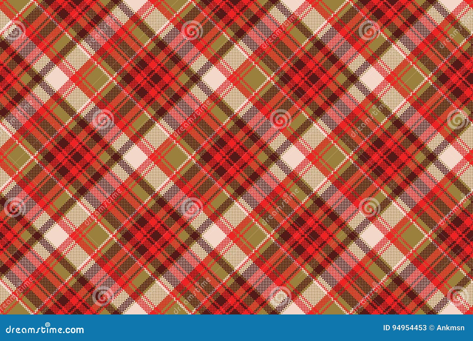 Abstract Tartan Seamless Pixel Pattern Stock Vector - Illustration of ...