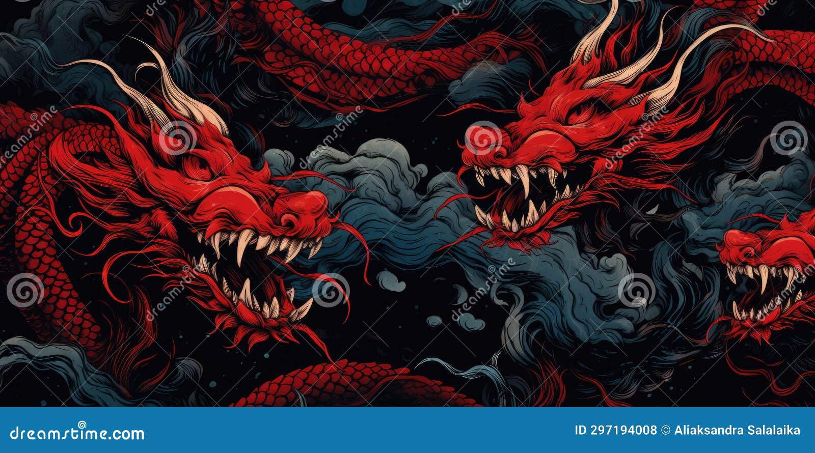 Dragons Pattern Stock Photography | CartoonDealer.com #48732776