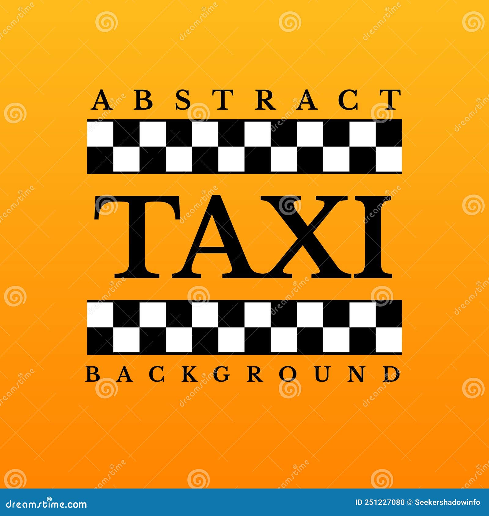 Abstract Taxi Checker Pattern. Yellow Checkered Border Template Stock ...