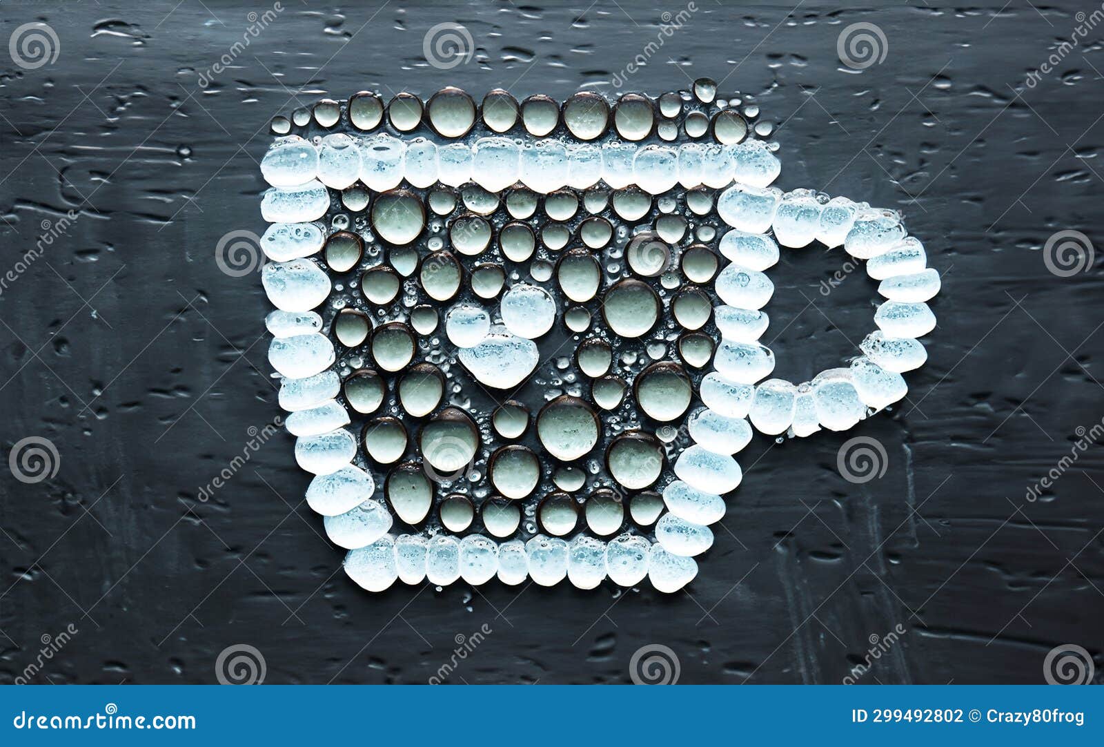 Abstract Tea Cup Made of Water Drops, Cool Refreshment Concept Stock ...