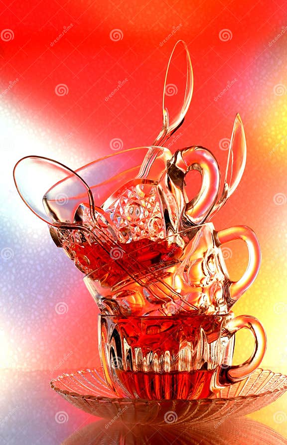 Abstract Teacup Design Background Stock Photo - Image of teacup, glass ...