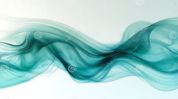 Abstract Teal Wave Pattern on Light Background Stock Illustration ...