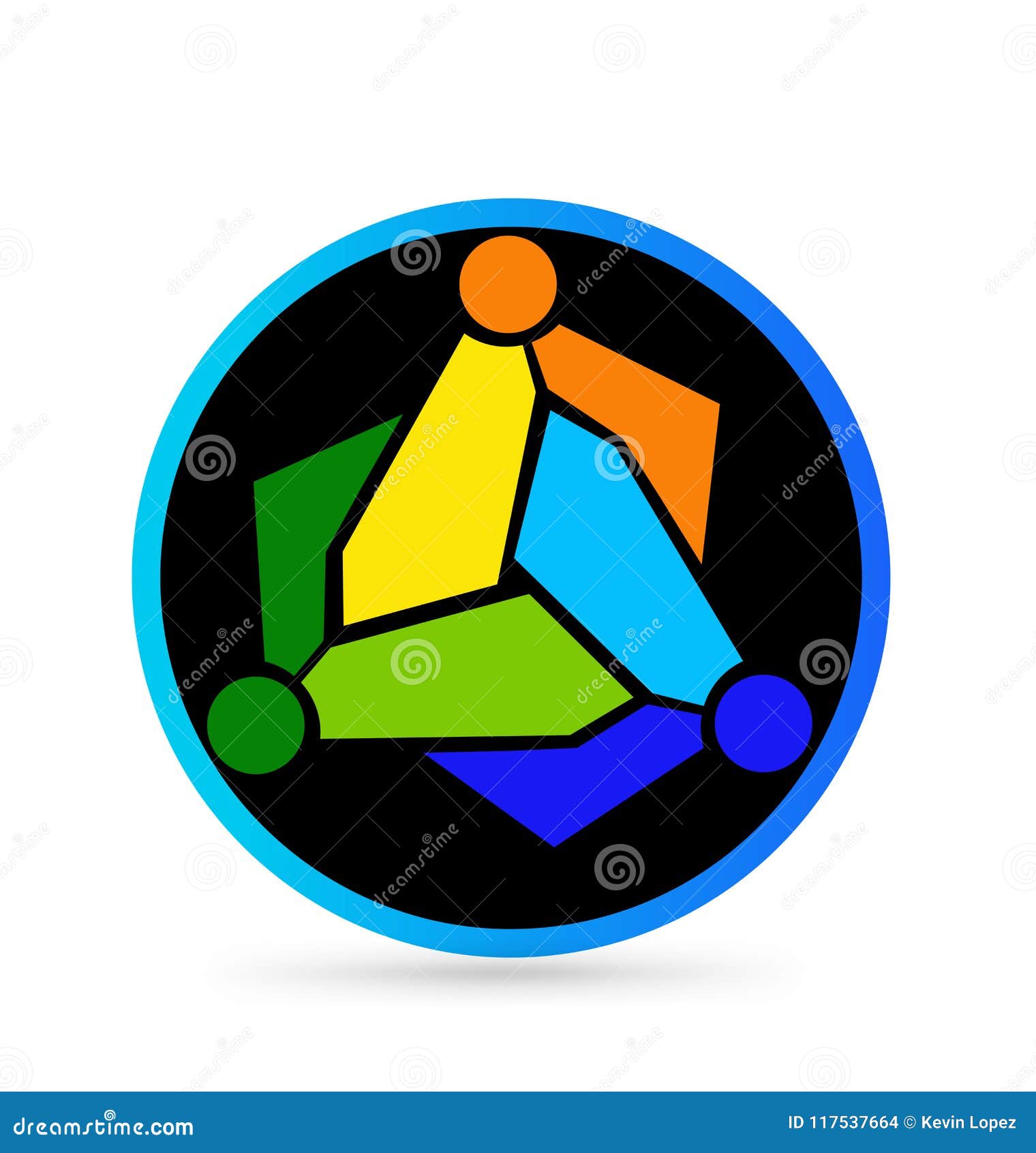 Abstract Team of People Icon Stock Vector - Illustration of colors ...