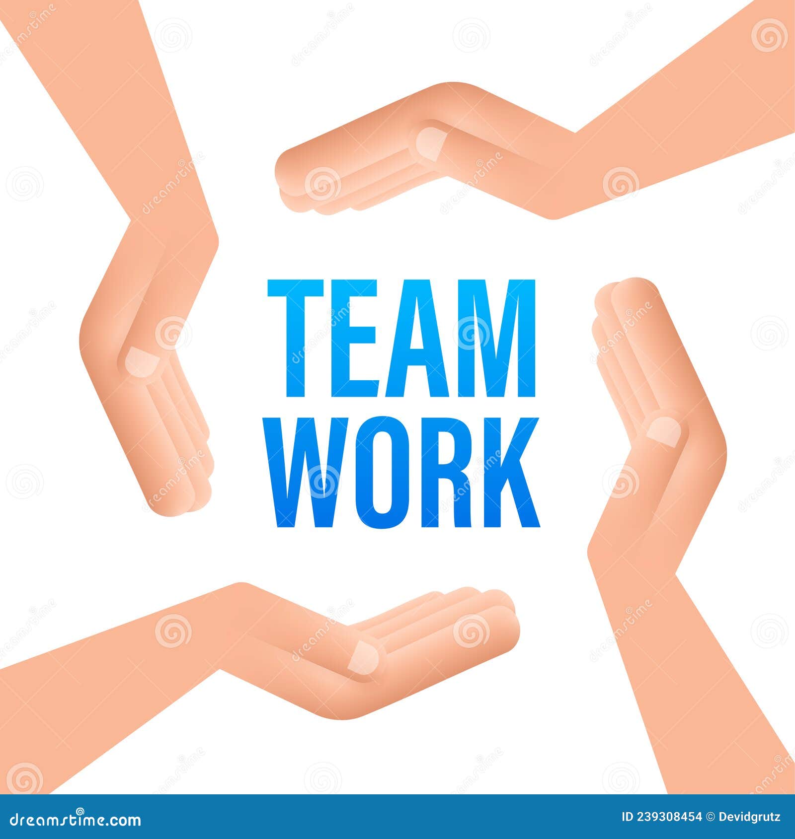 Abstract Teamwork Hands Sign for Concept Design. Business Concept ...