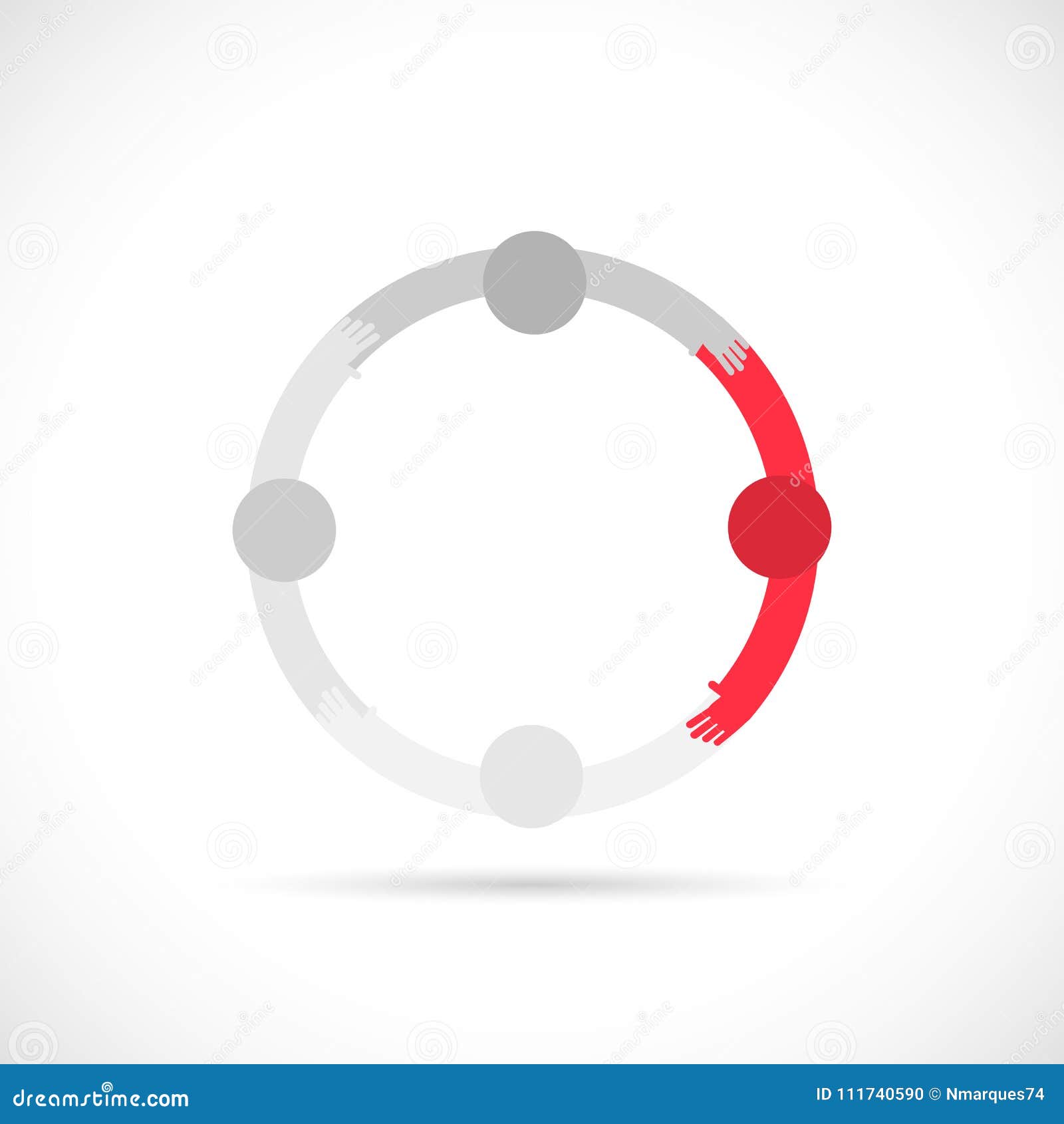 Abstract Teamwork Illustration Stock Vector - Illustration of circle ...