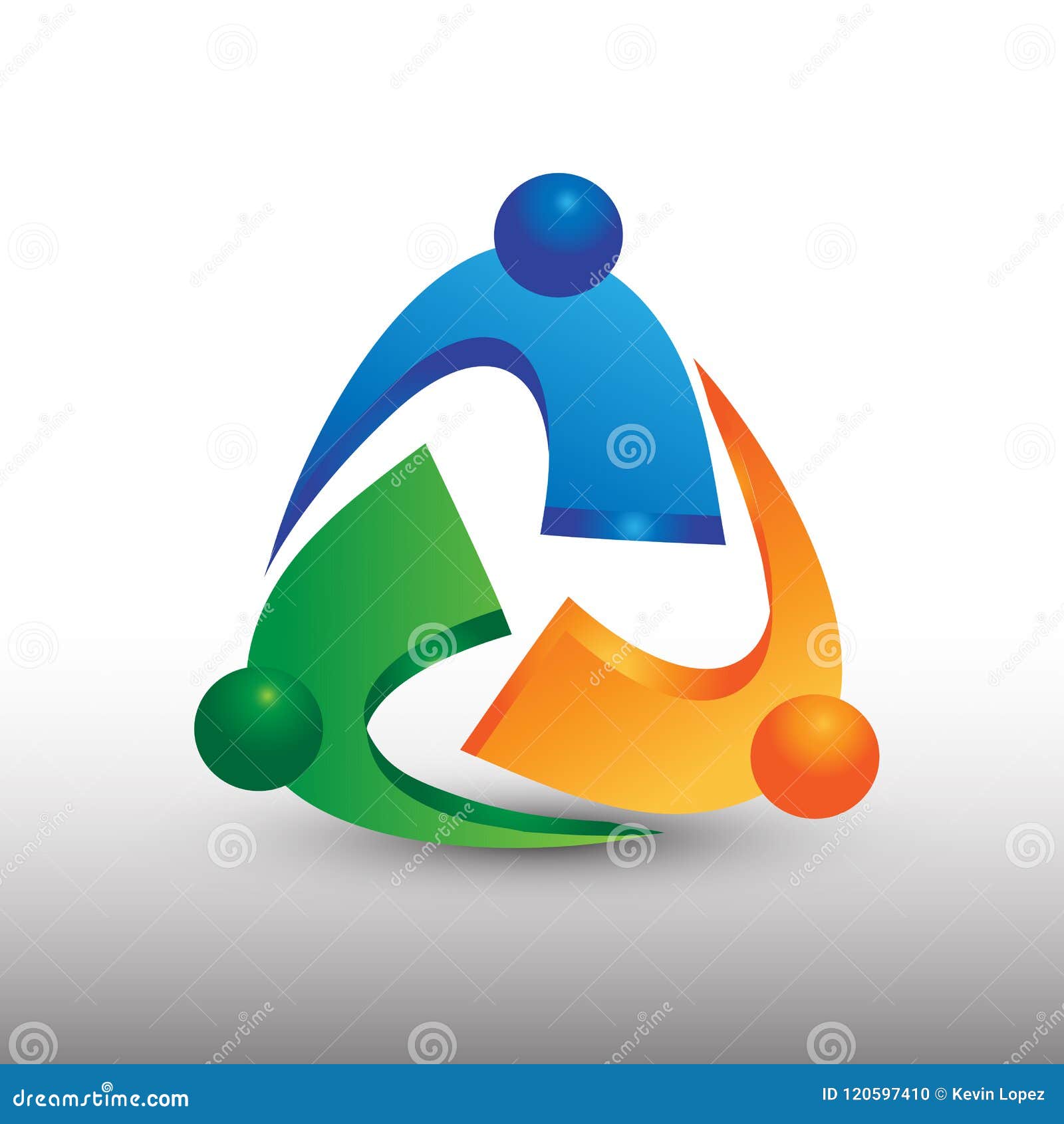 Abstract Teamwork Successful People Vector Logo Stock Vector ...