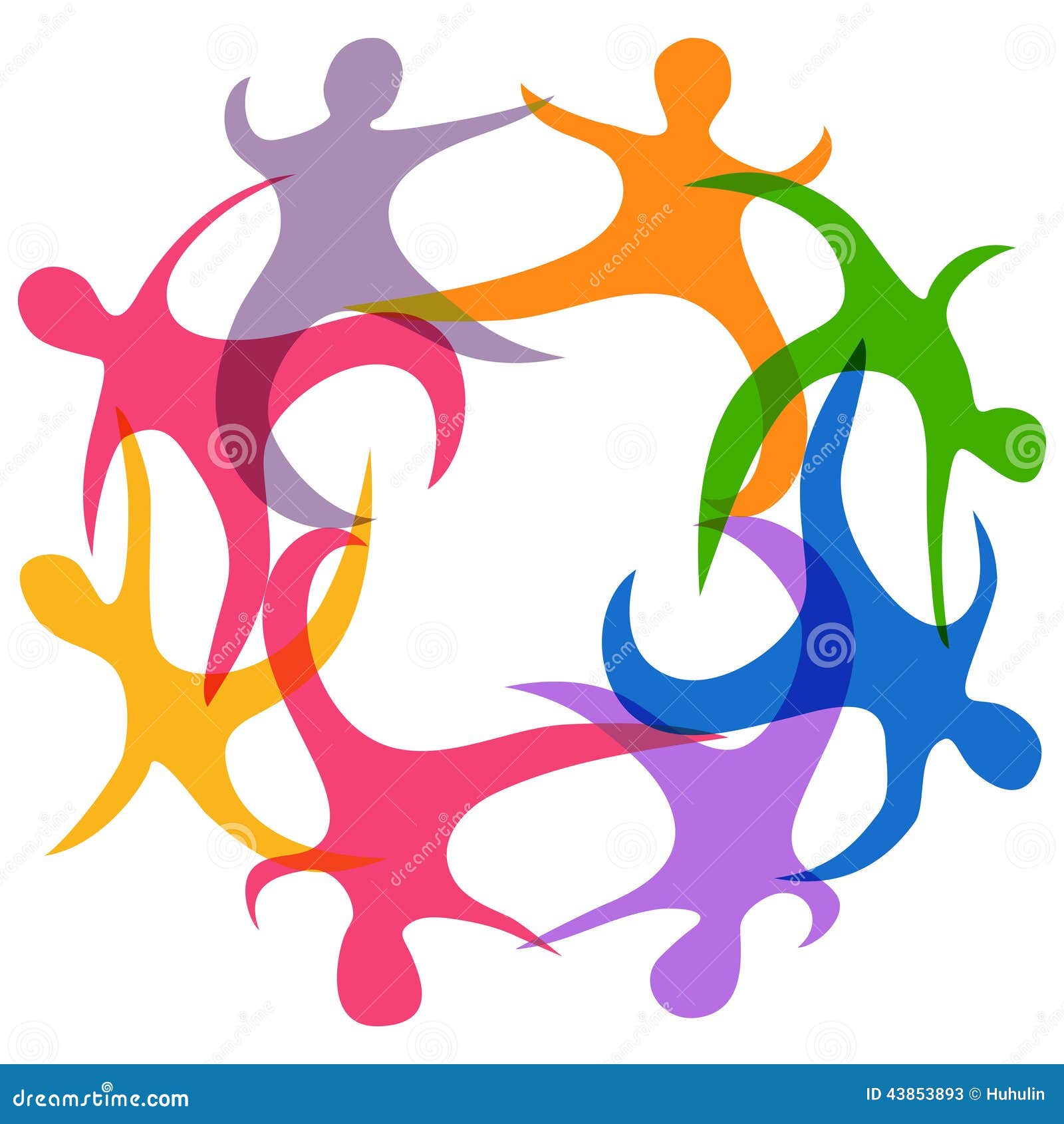 Abstract teamwork symbol stock vector. Illustration of clip - 43853893