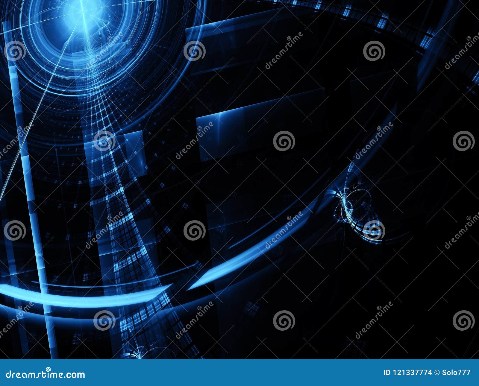 Abstract Tech Backdrop - Digitally Generated Image Stock Illustration ...