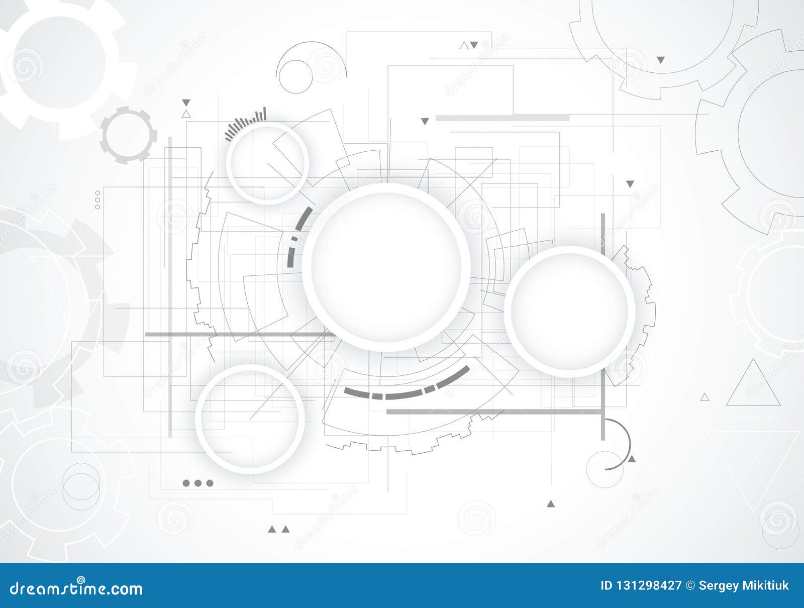 Abstract Tech Background. Backdrop with Many Small Technology Elements ...