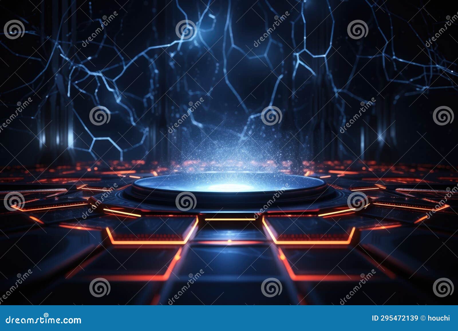 Abstract Tech Background - Digital Dreams. Unreal Dimensions ...