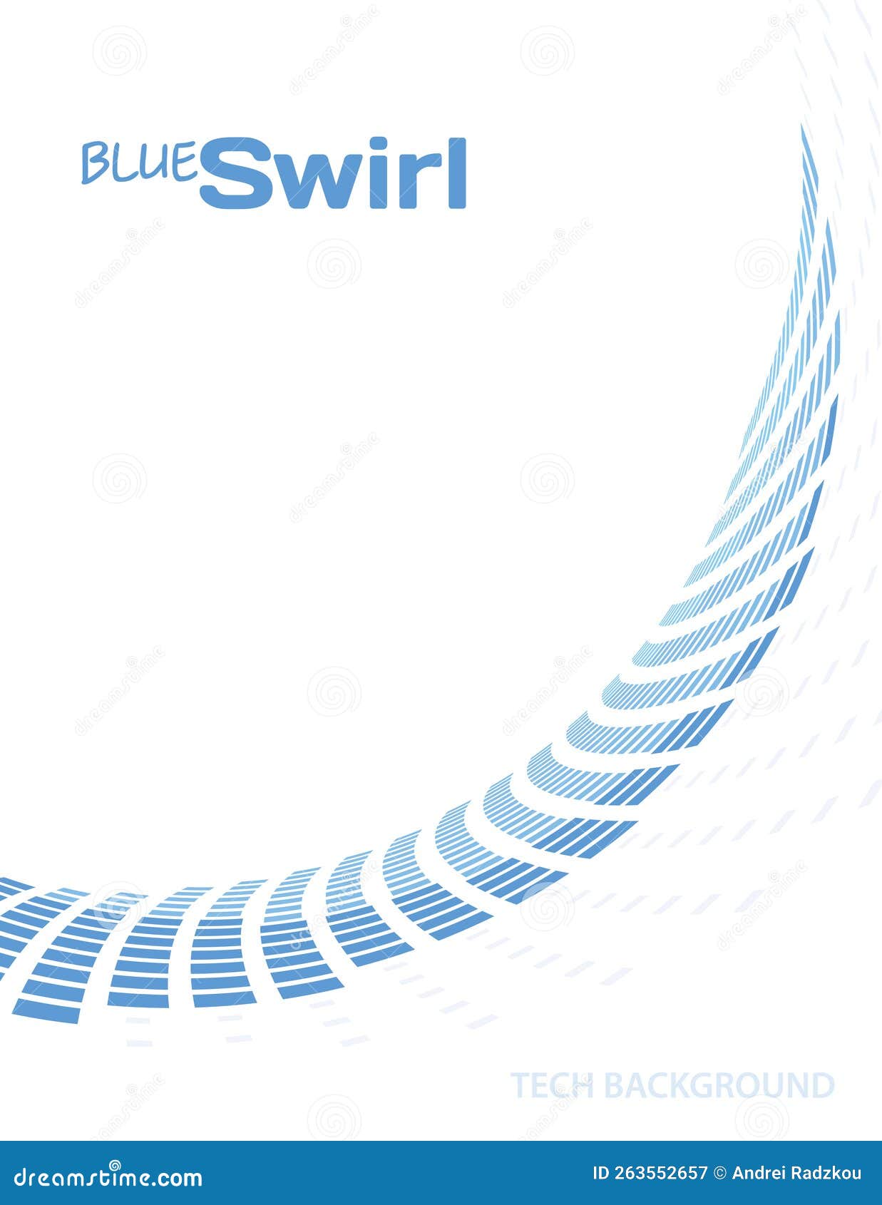 Abstract Tech Background with Dotted Blue Swirl Stock Vector ...