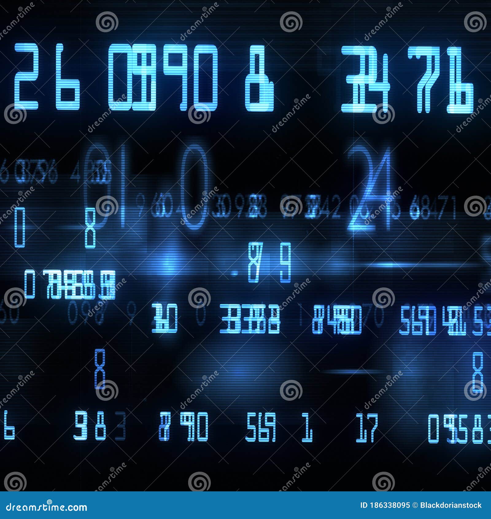 Abstract Tech Background. Floating Numbers Matrix Stock Image ...
