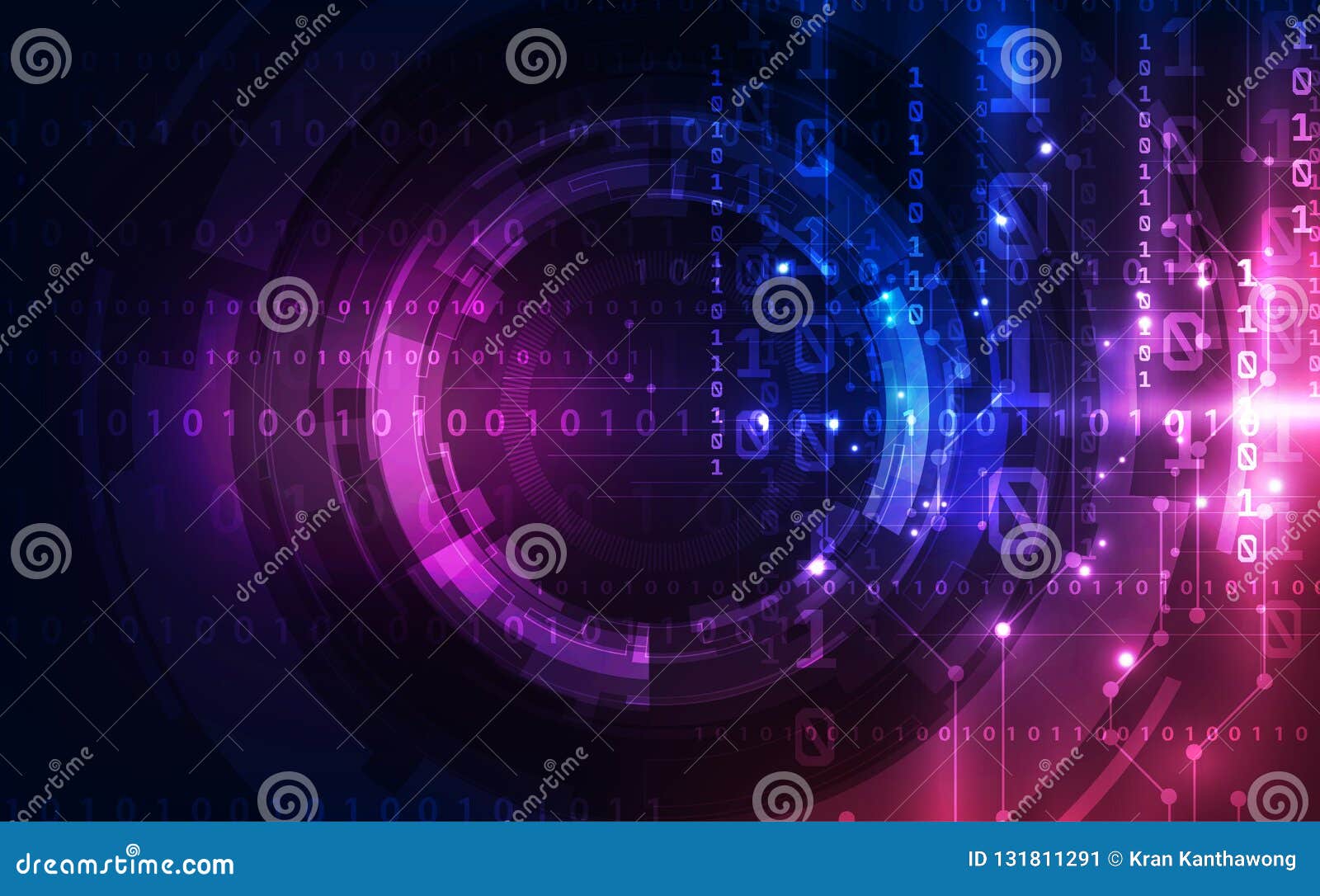 Abstract Tech Background. Futuristic Digital System Technology ...