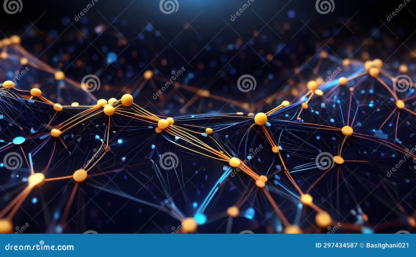 Abstract Tech Background with Illuminated Fiber Optic Connections ...