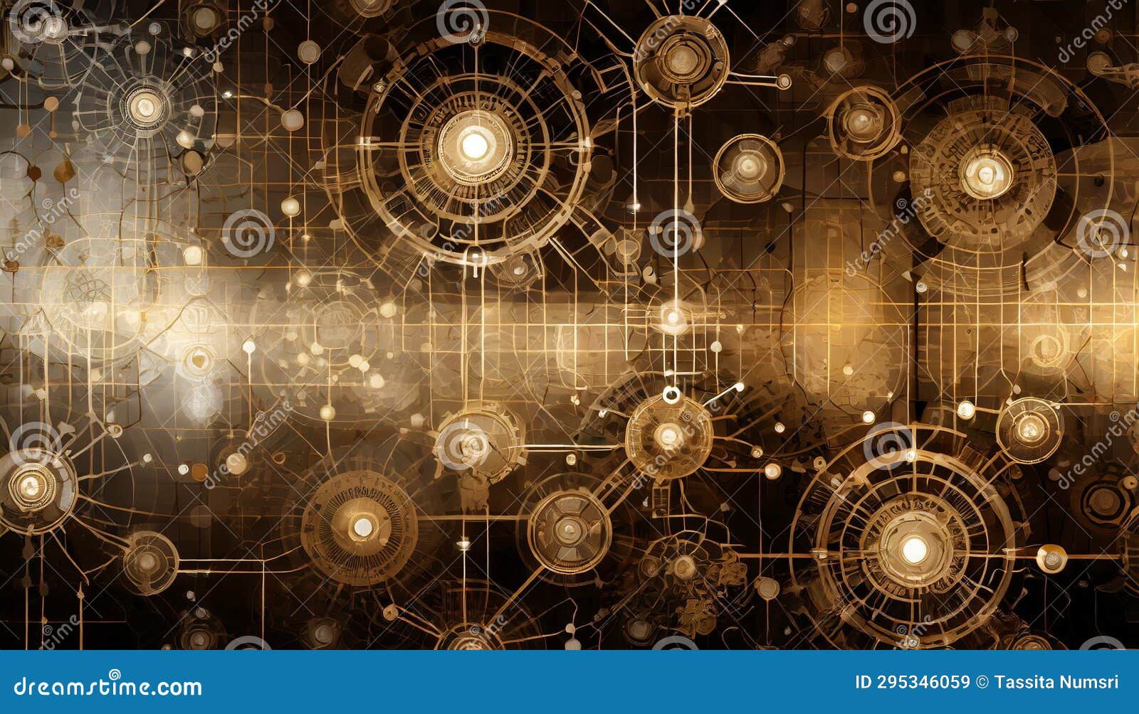 Abstract Tech Background with Interconnected Cyber Cells, Quantum ... Abstract Tech Background with Interconnected Cyber Cells, Quantum ...