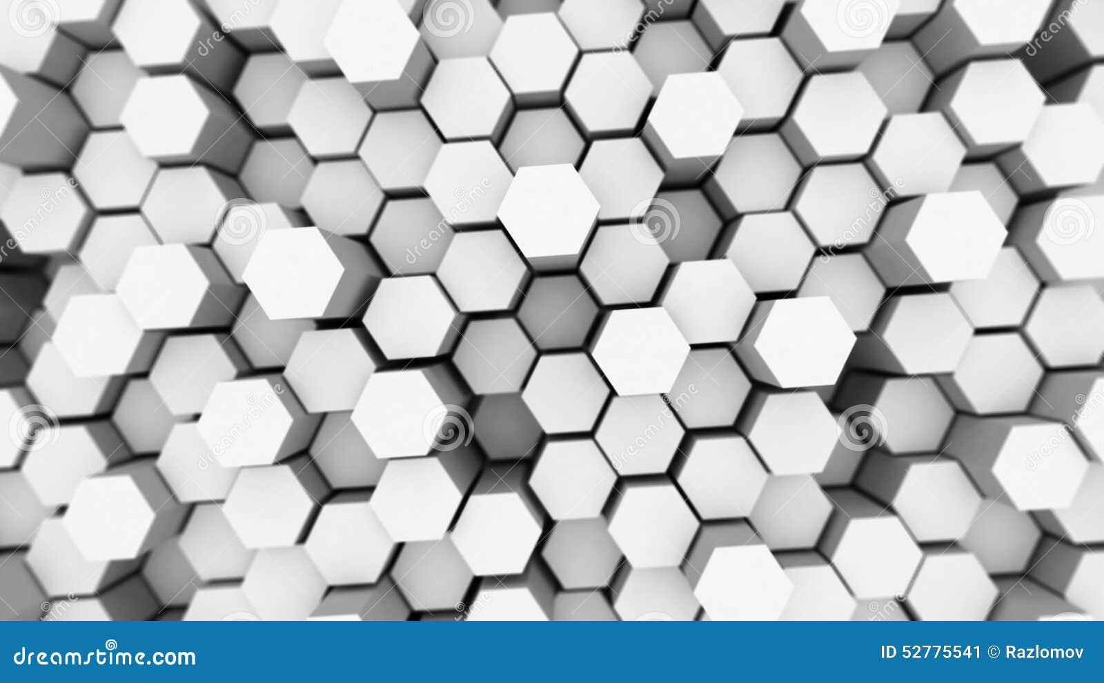Abstract Tech Background with Many White Hexagons Stock Illustration ...
