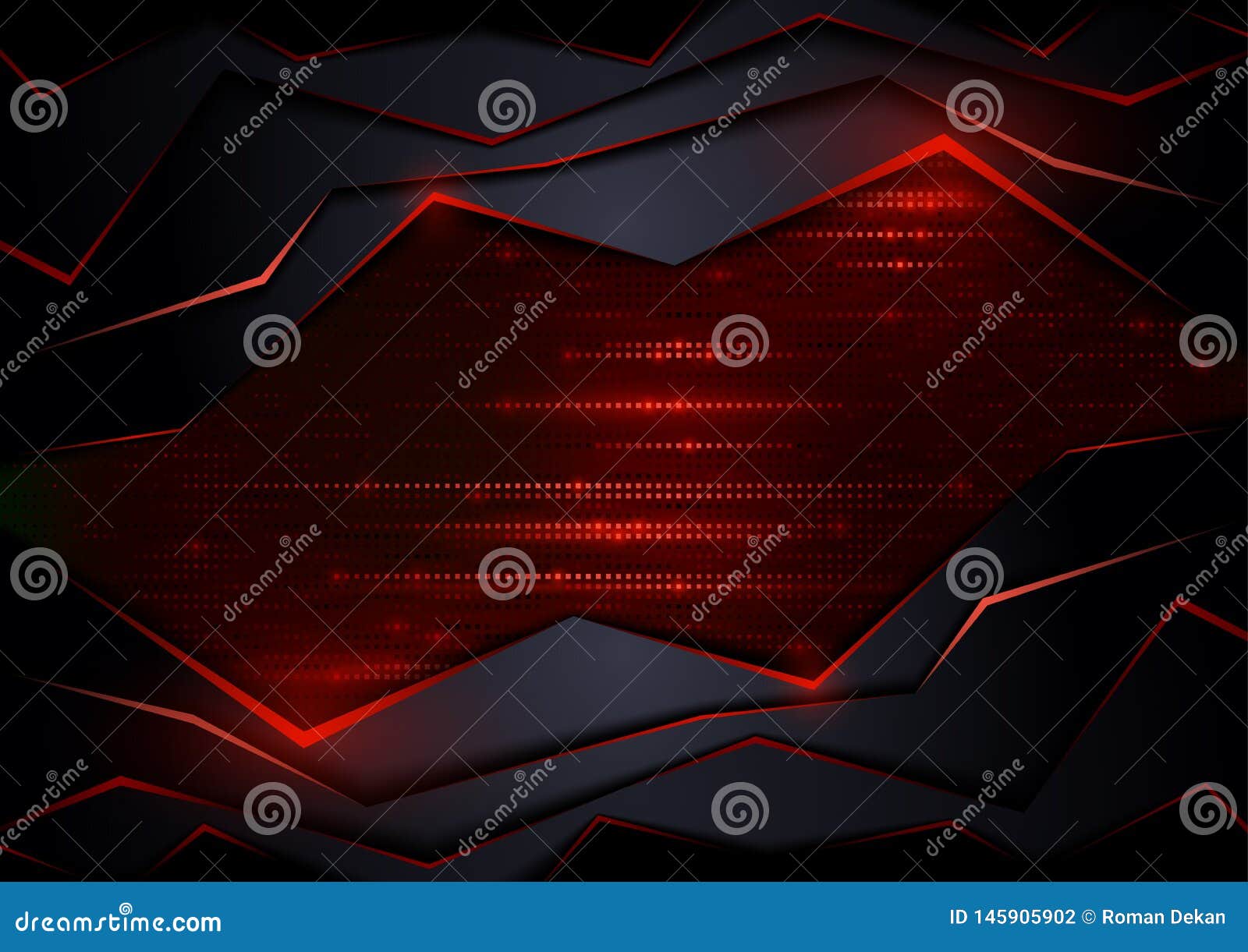 Abstract Tech Background with Red Elements Stock Vector - Illustration ...