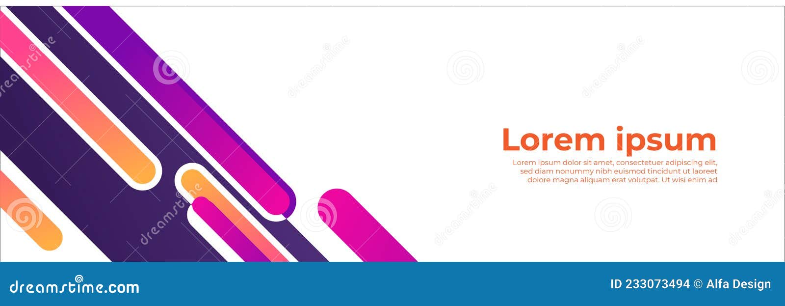 Abstract Tech Banner Design Web Template Set. Horizontal Header Web ...