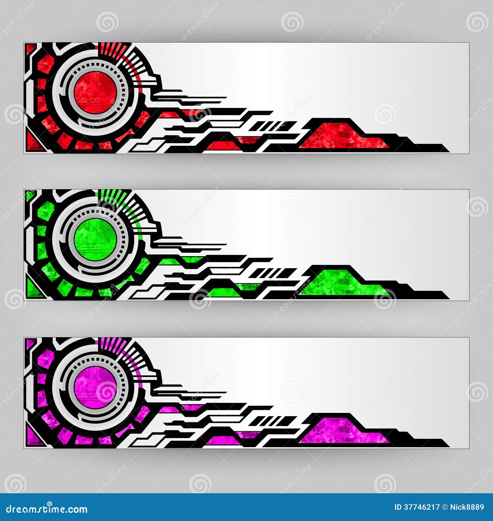 Abstract tech banners stock vector. Illustration of arts - 37746217