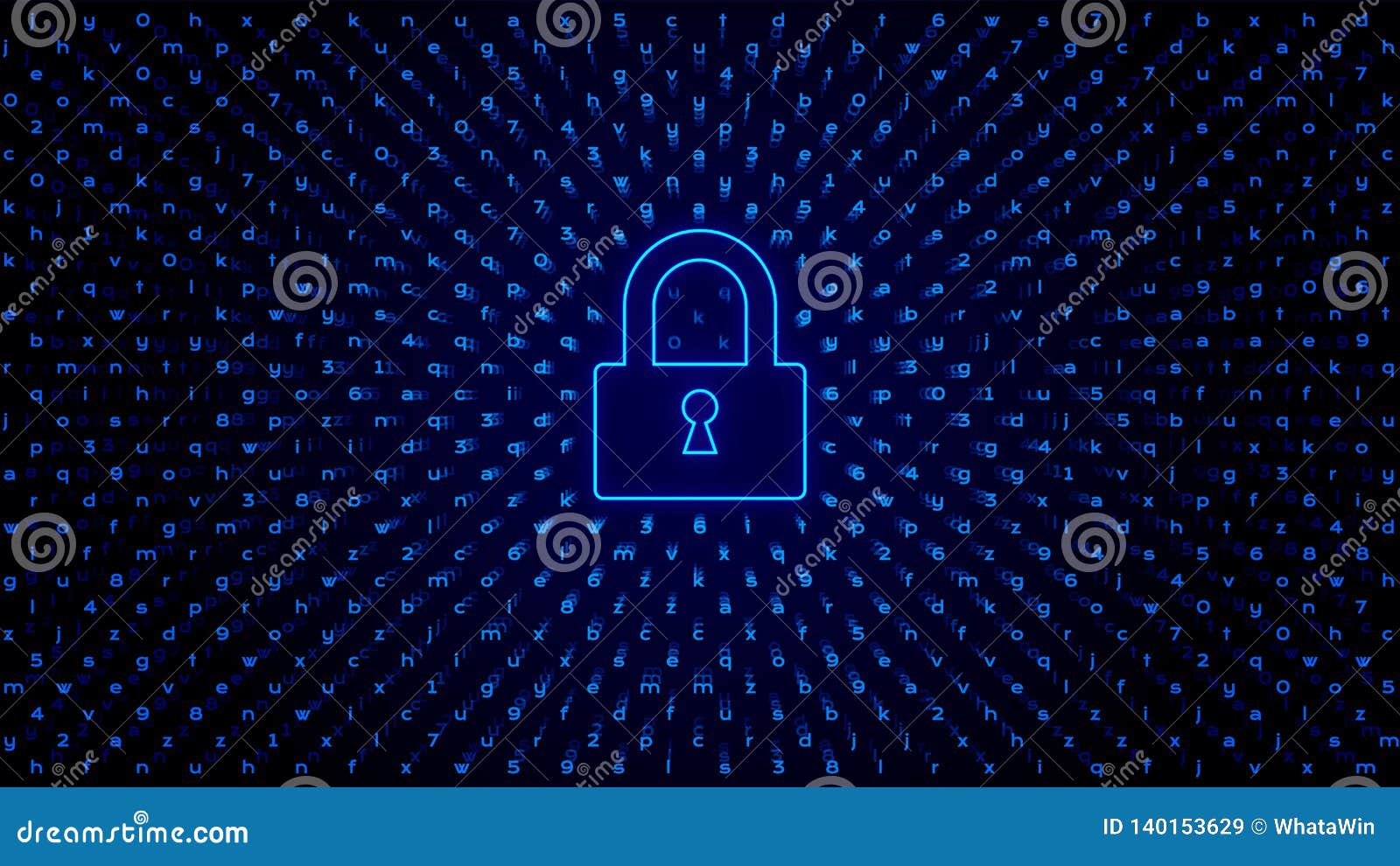 Abstract Tech BG with Lock. Access Protection. Stock Vector ...