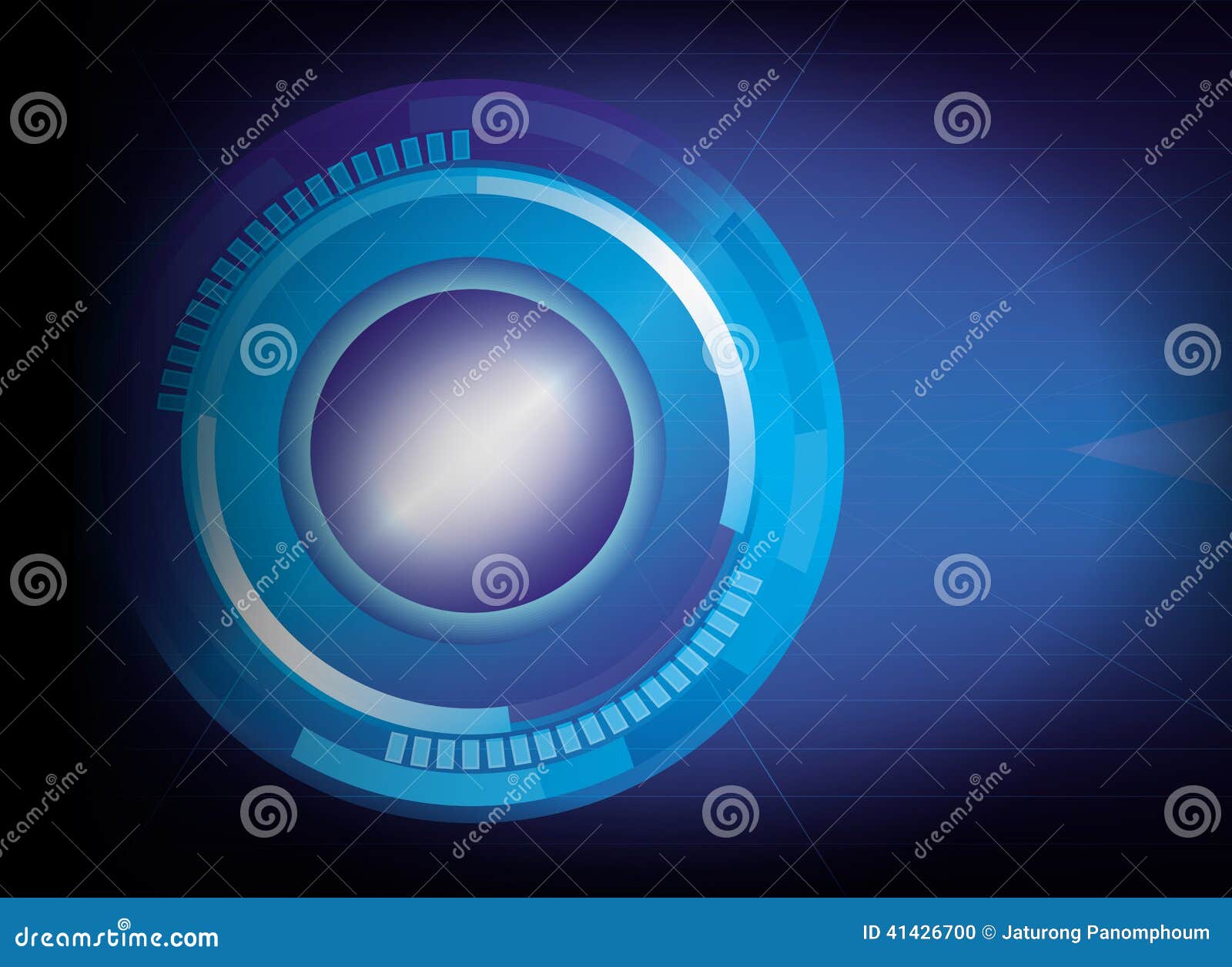 Abstract Tech Circles Background Stock Vector - Illustration of light ...
