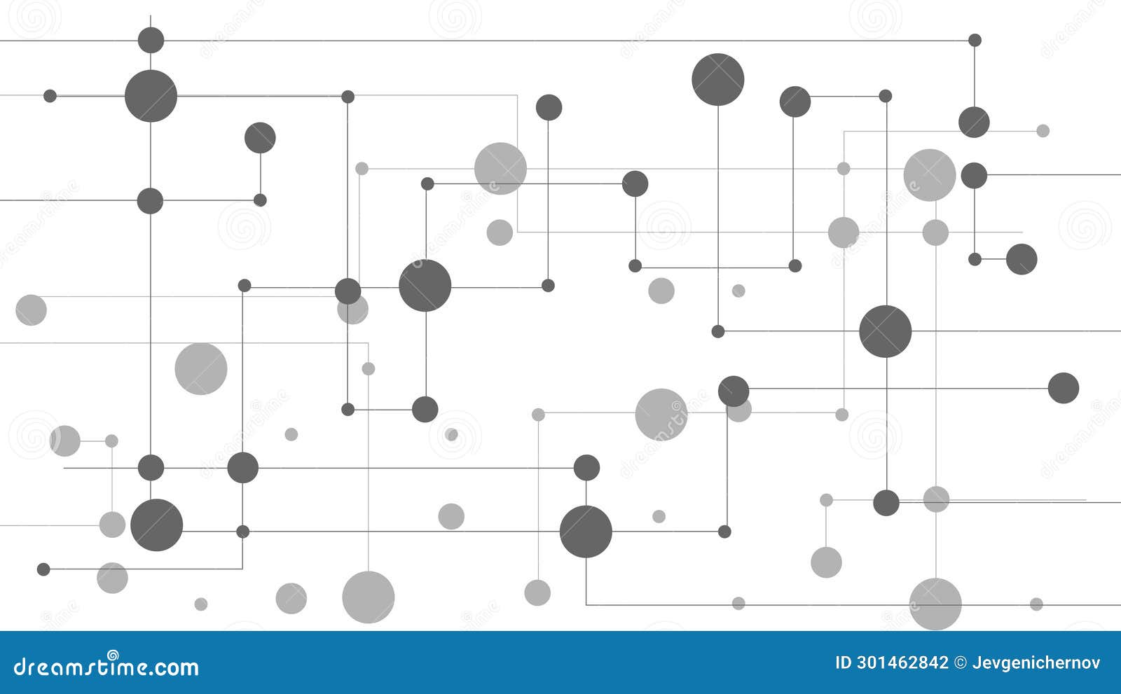 Abstract Tech Connection Background Black and White Stock Vector ...