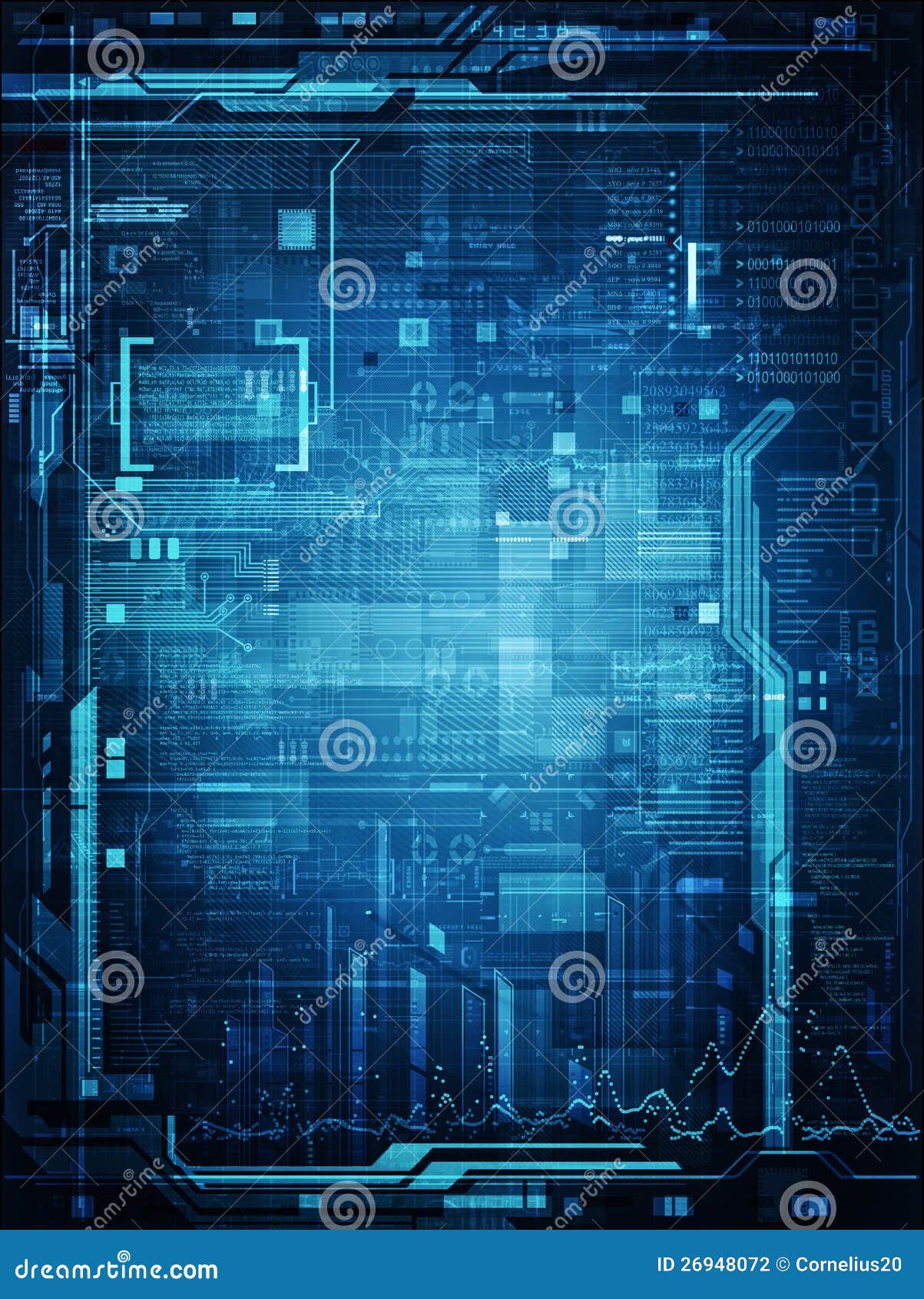 Abstract tech design stock illustration. Illustration of space - 26948072