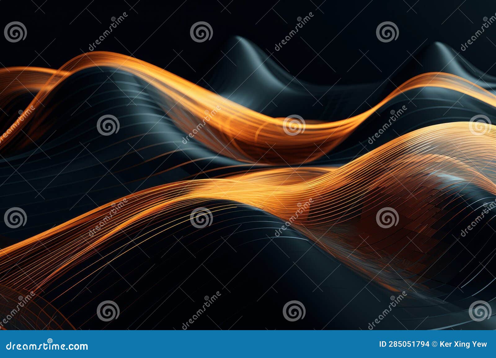 Abstract Tech Design with Flowing Lines Stock Illustration ...
