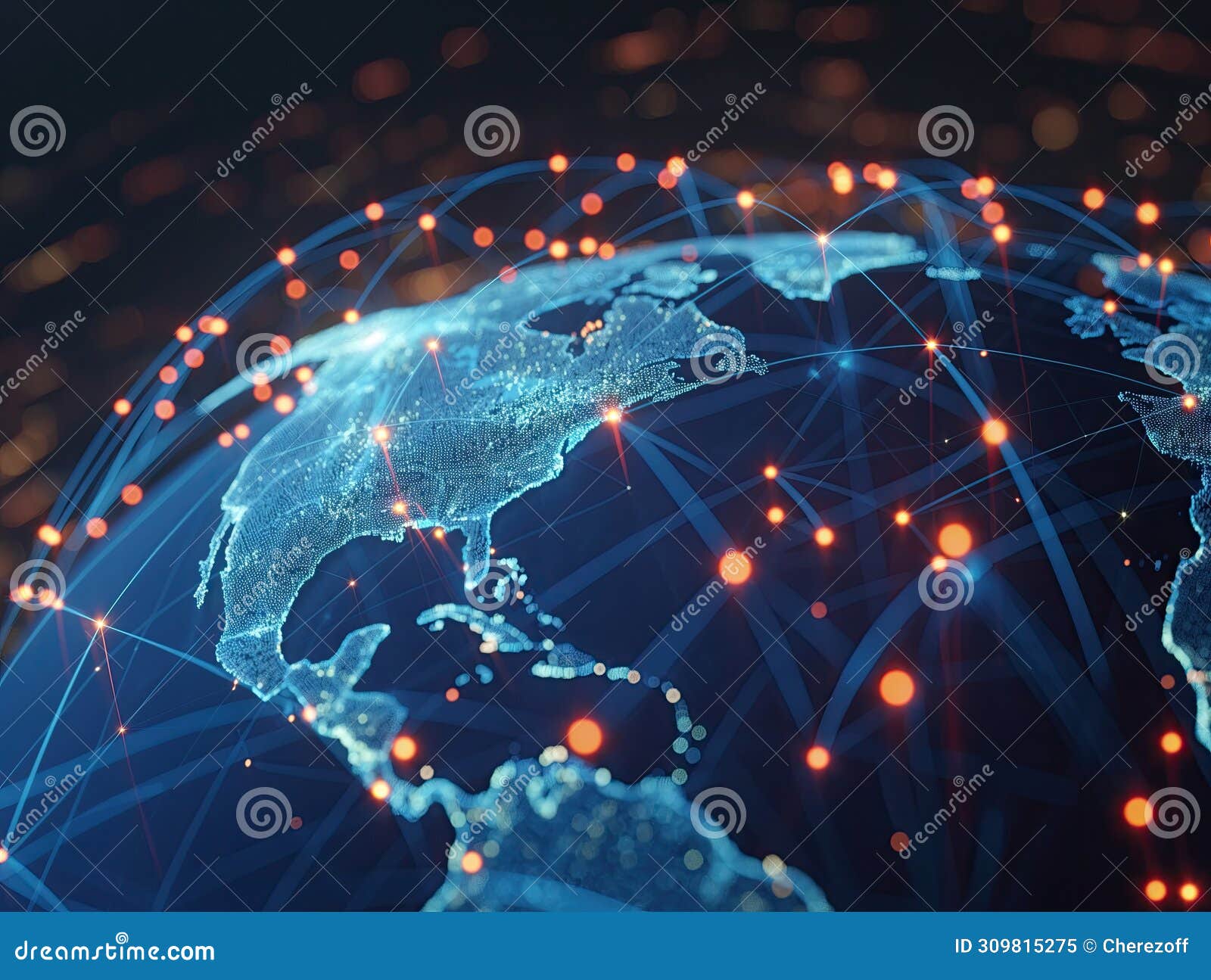 Abstract Tech Earth Globalization Stock Image - Image of shape, modern ...