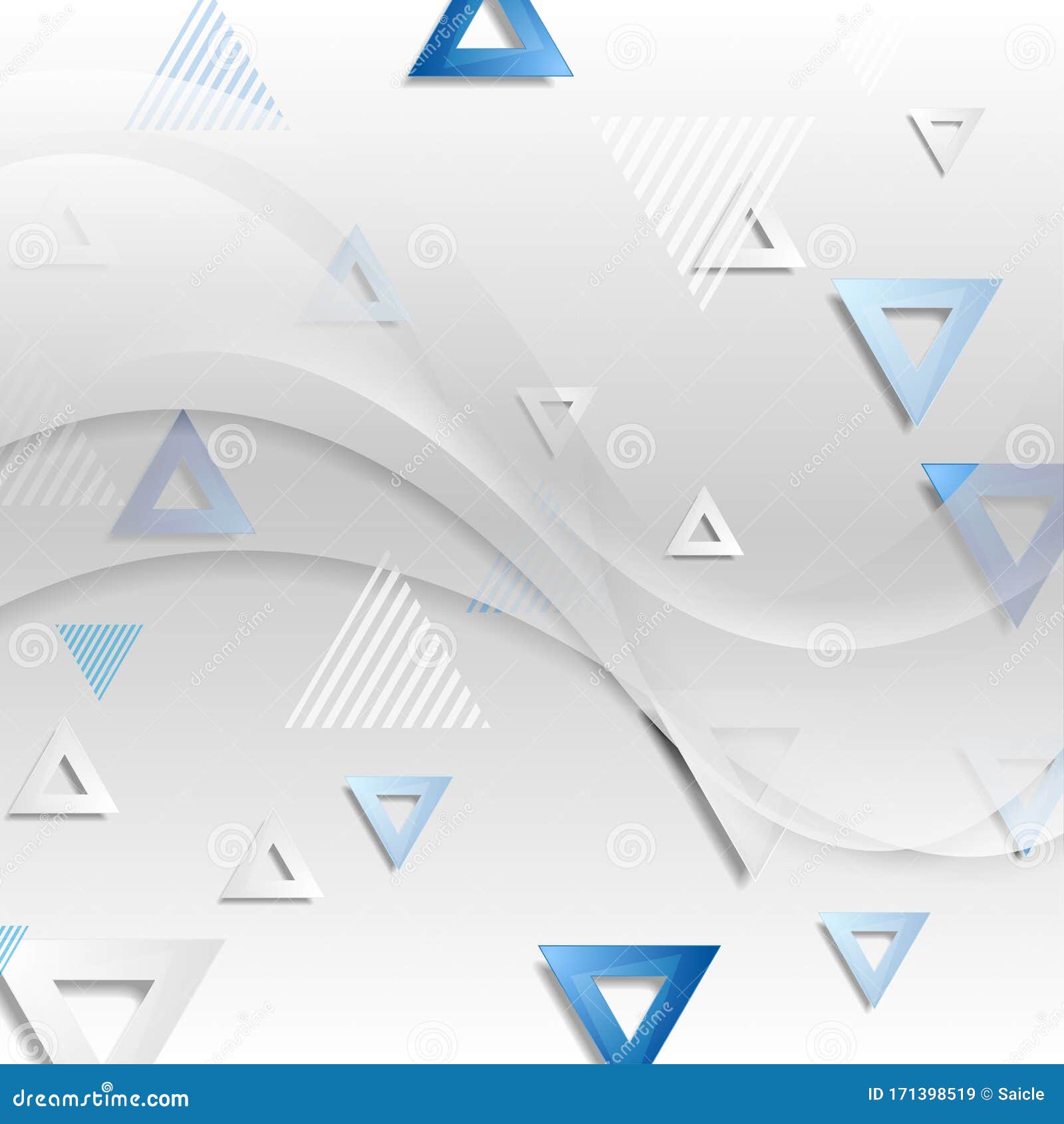 Abstract Tech Geometric Wavy Background Stock Vector - Illustration of ...