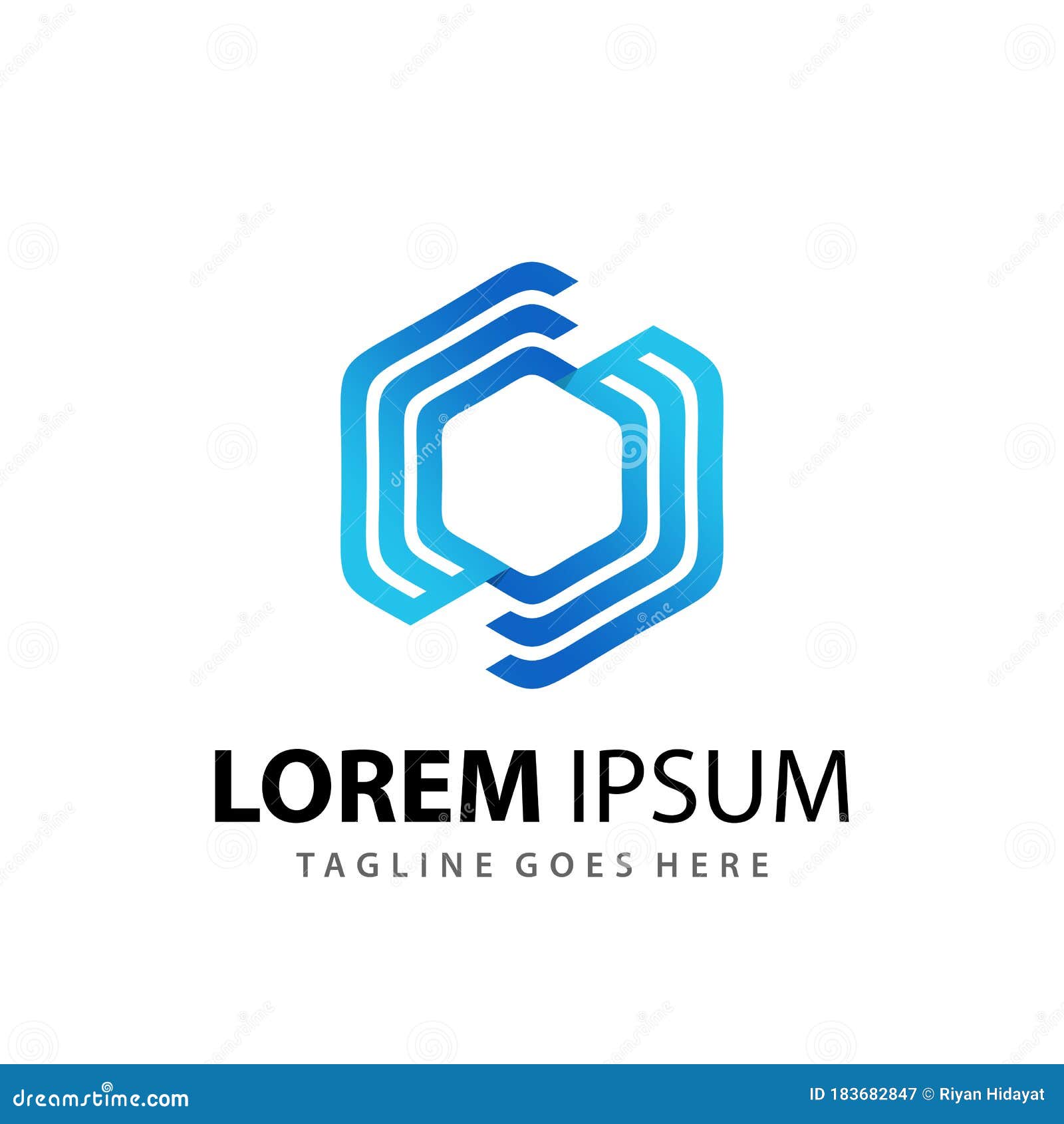 Abstract Tech Hexagon Company Logo Design Template Premium Vector Stock ...