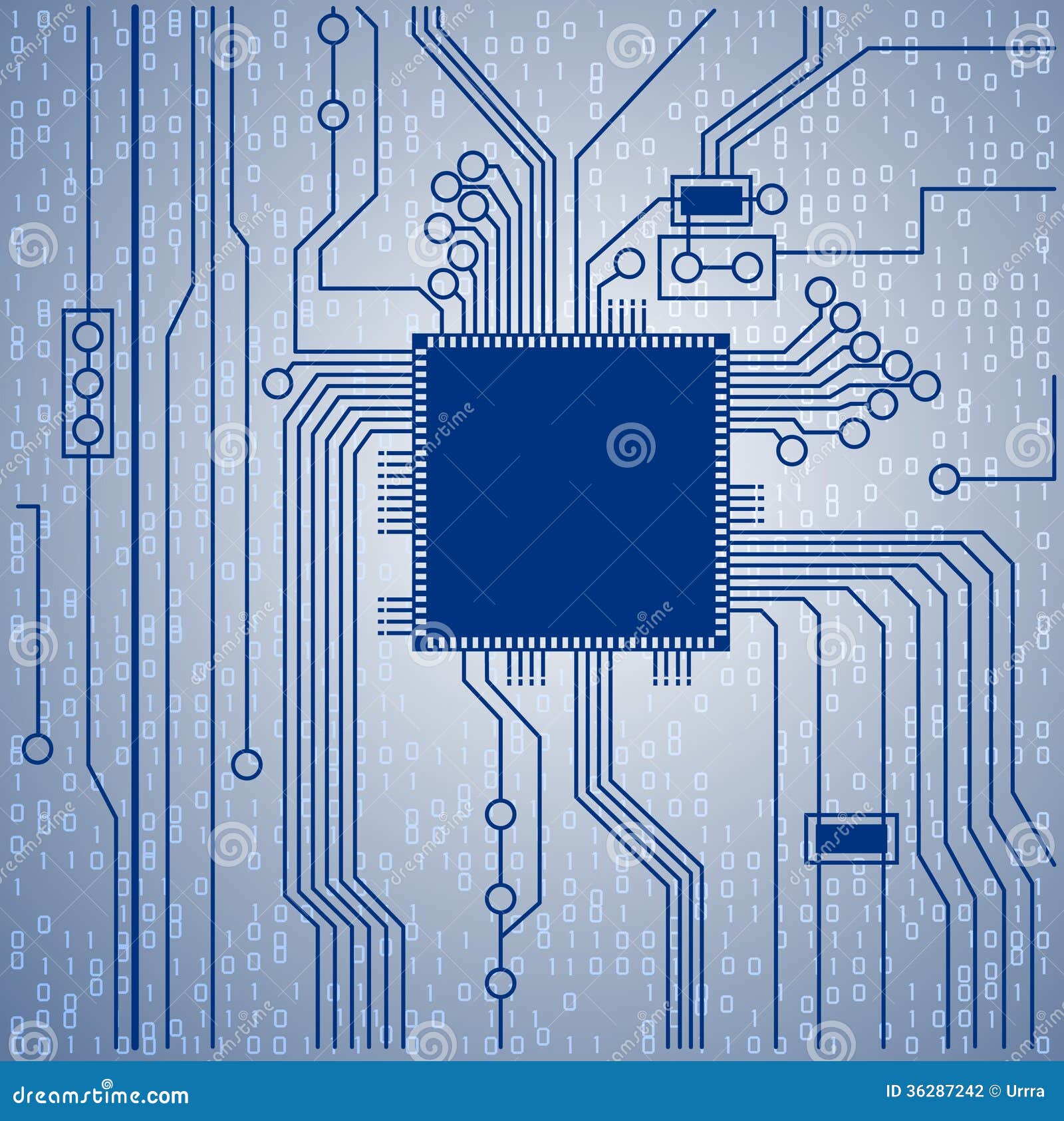 Abstract Tech Illustration. Stock Vector - Illustration of business ...