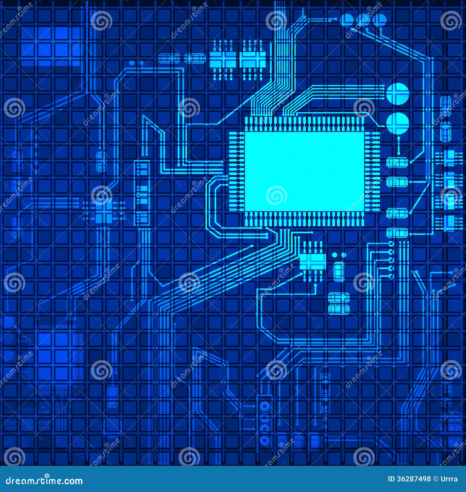 Abstract Tech Illustration. Stock Vector - Illustration of line ...