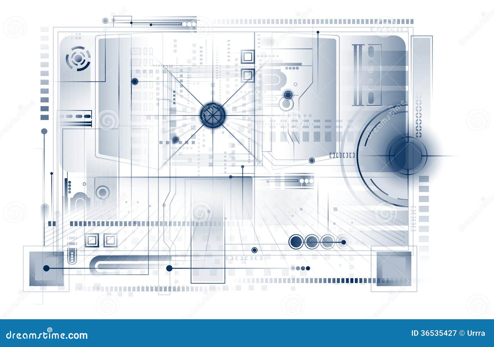 Abstract Tech Illustration. Stock Vector - Illustration of background ...
