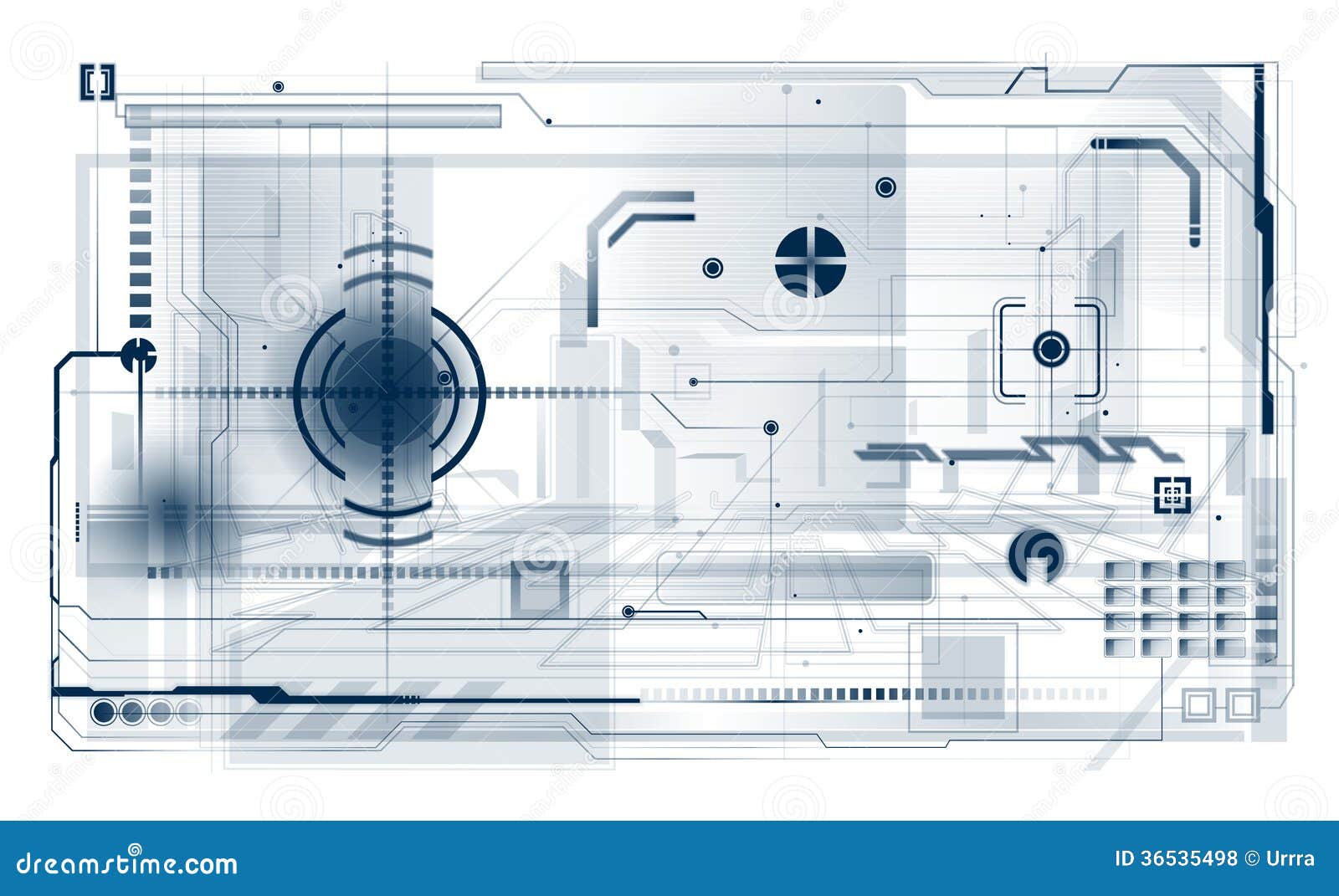 Abstract Tech Illustration. Stock Vector - Illustration of background ...