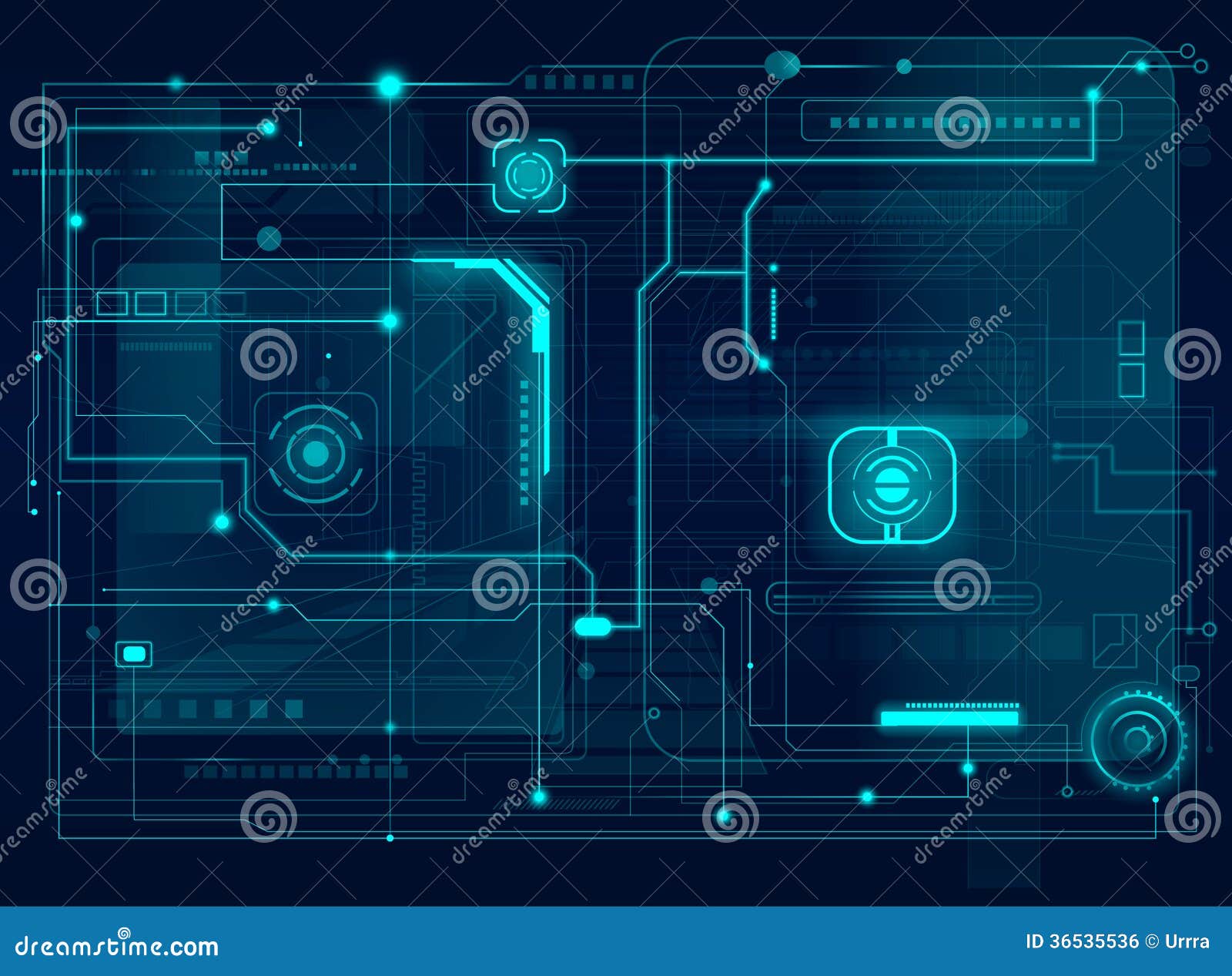 Abstract Tech Illustration. Stock Vector - Illustration of contemporary ...