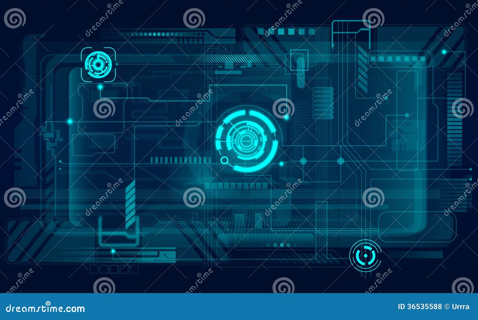Abstract Tech Illustration. Stock Vector - Illustration of background ...