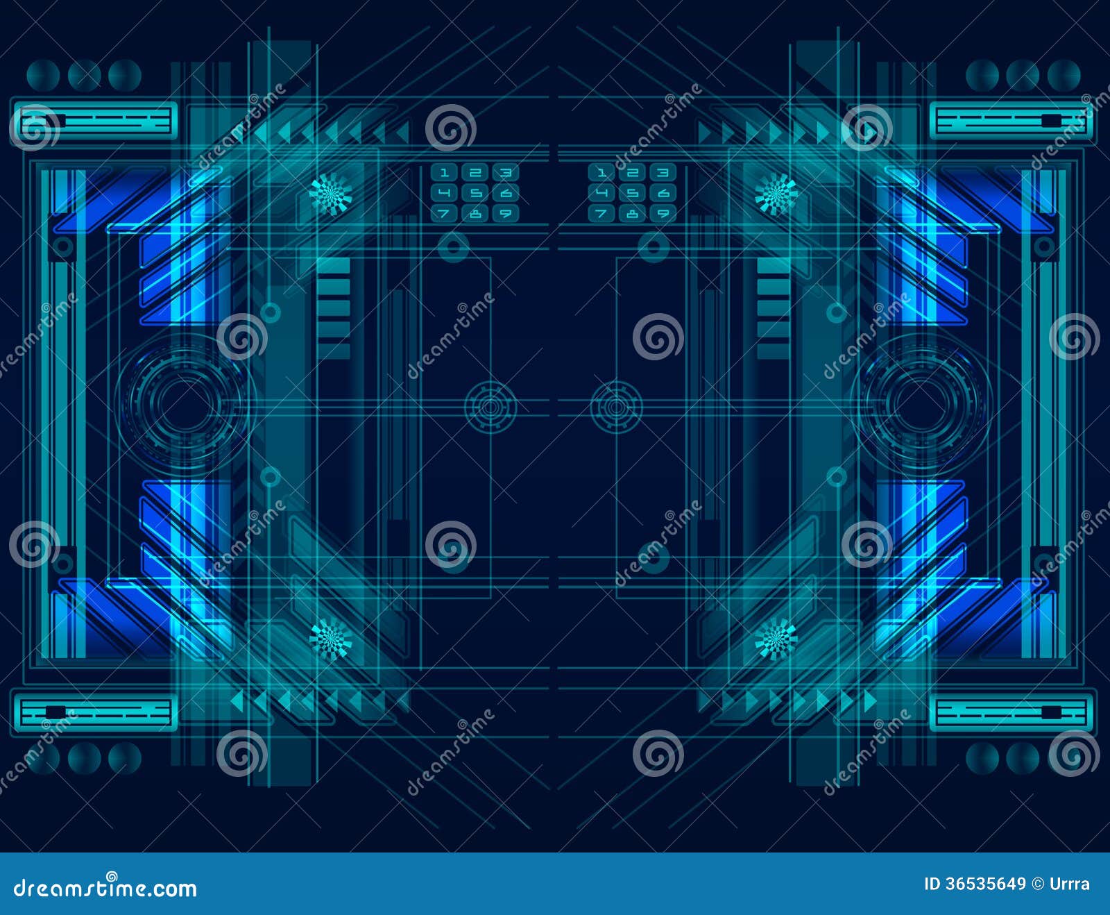 Abstract Tech Illustration. Stock Vector - Illustration of techno ...