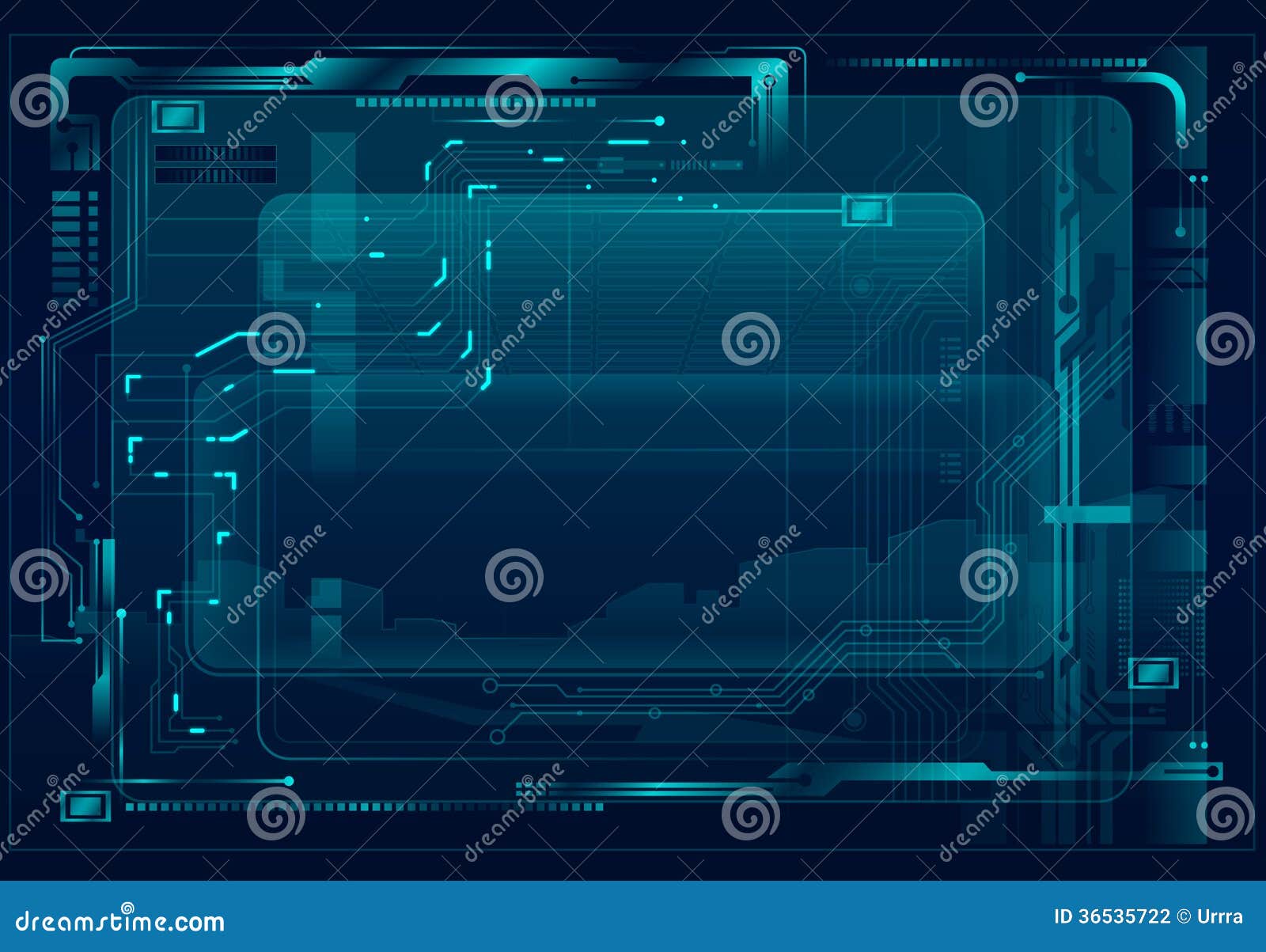 Abstract Tech Illustration. Stock Vector - Illustration of contemporary ...