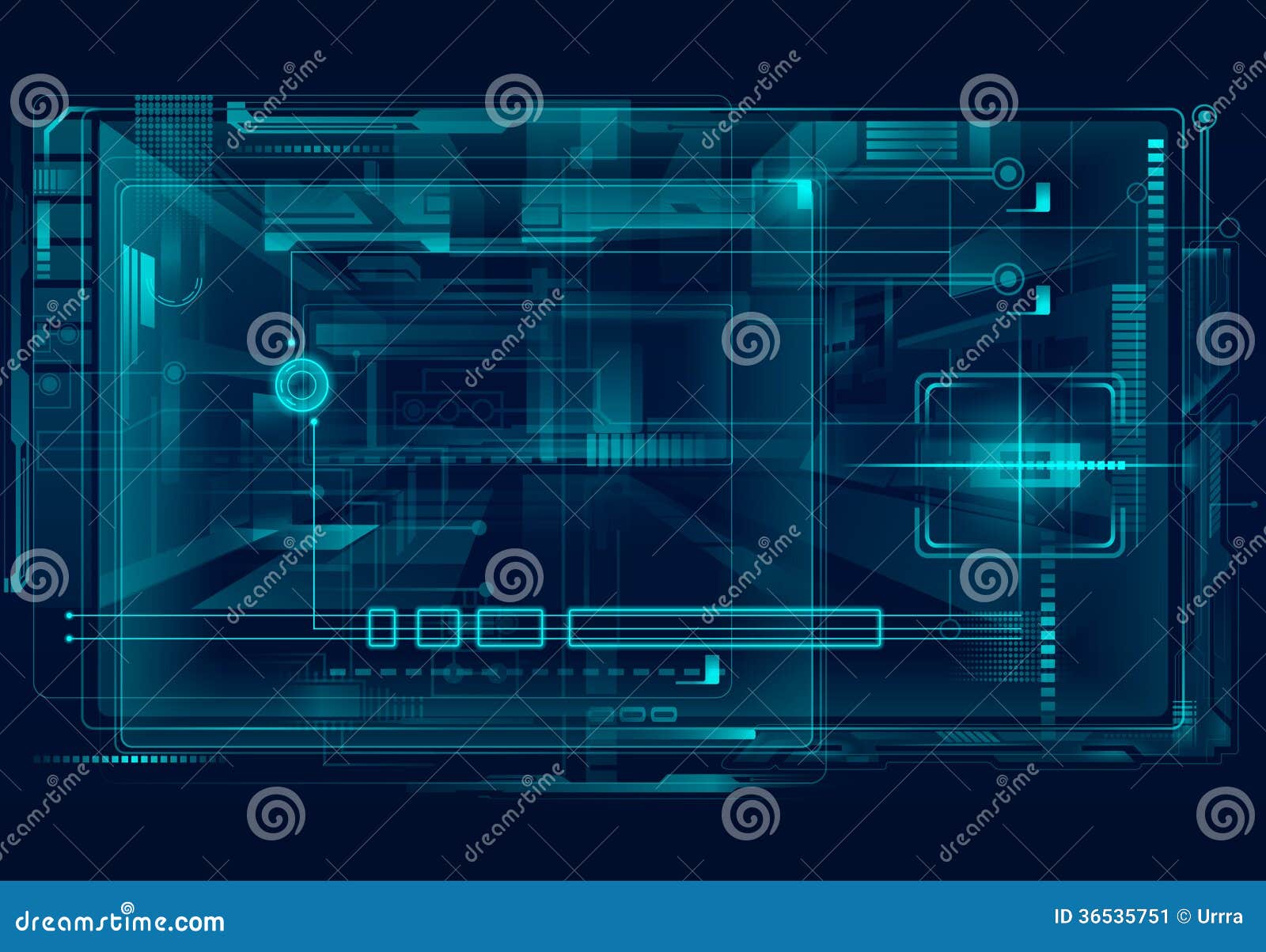 Abstract Tech Illustration. Stock Vector - Illustration of abstract ...