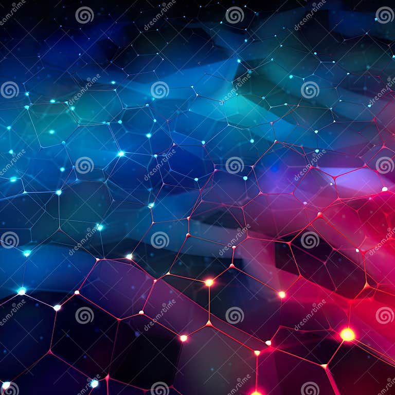 Abstract Tech Polygons Background, is a Futuristic Digital Artwork ...